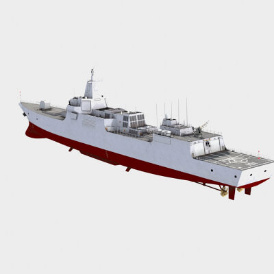 Nanchang (101) Type 055 Renhai Class Destroyer - 3D Model by Mermodels