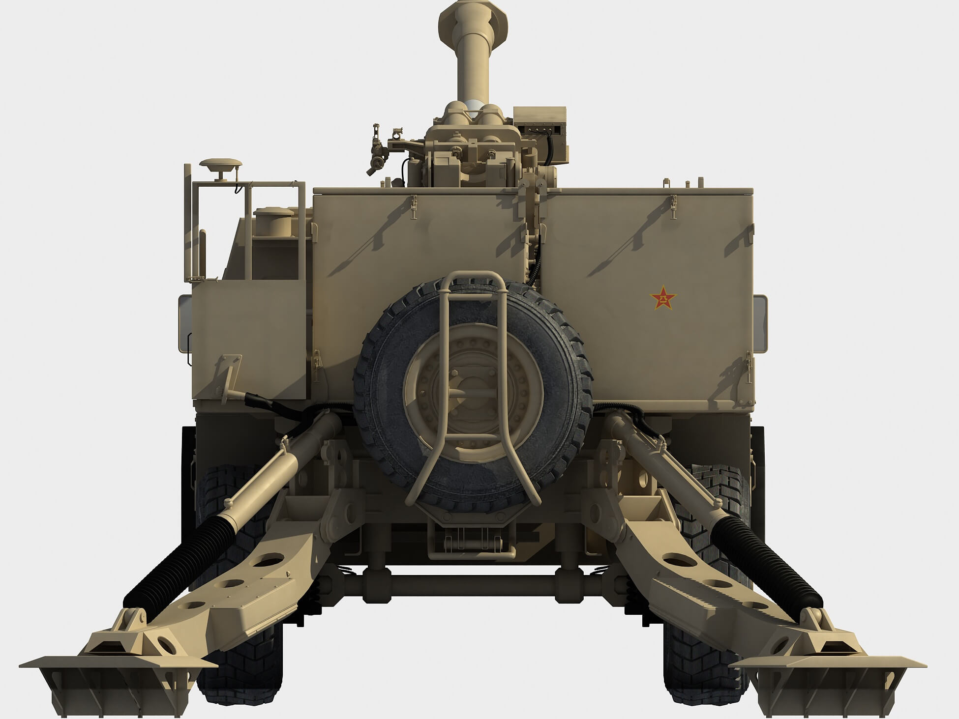 Norinco SH5 Wheeled Self-Propelled Howitzer 105mm 3D Model by Mermodels