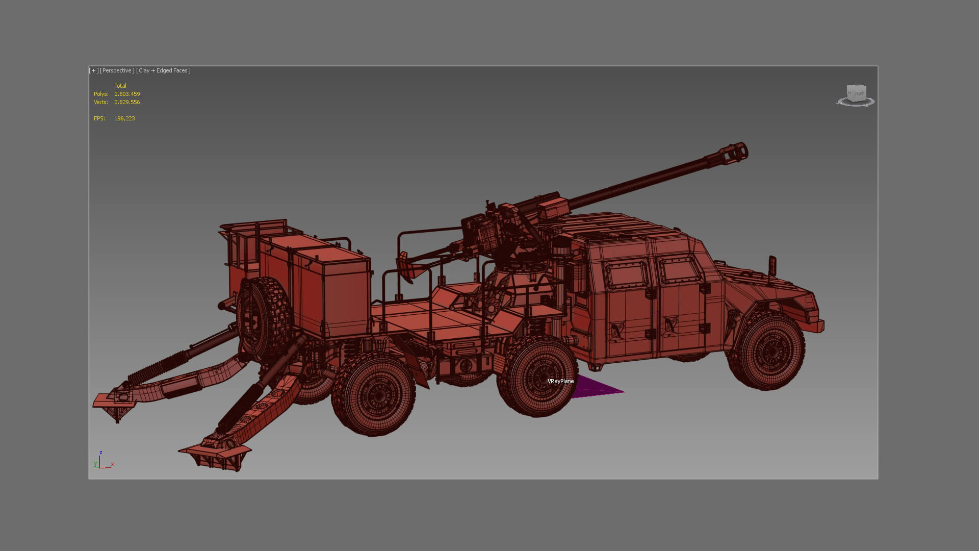 Norinco SH5 Wheeled Self-Propelled Howitzer 105mm 3D Model by Mermodels