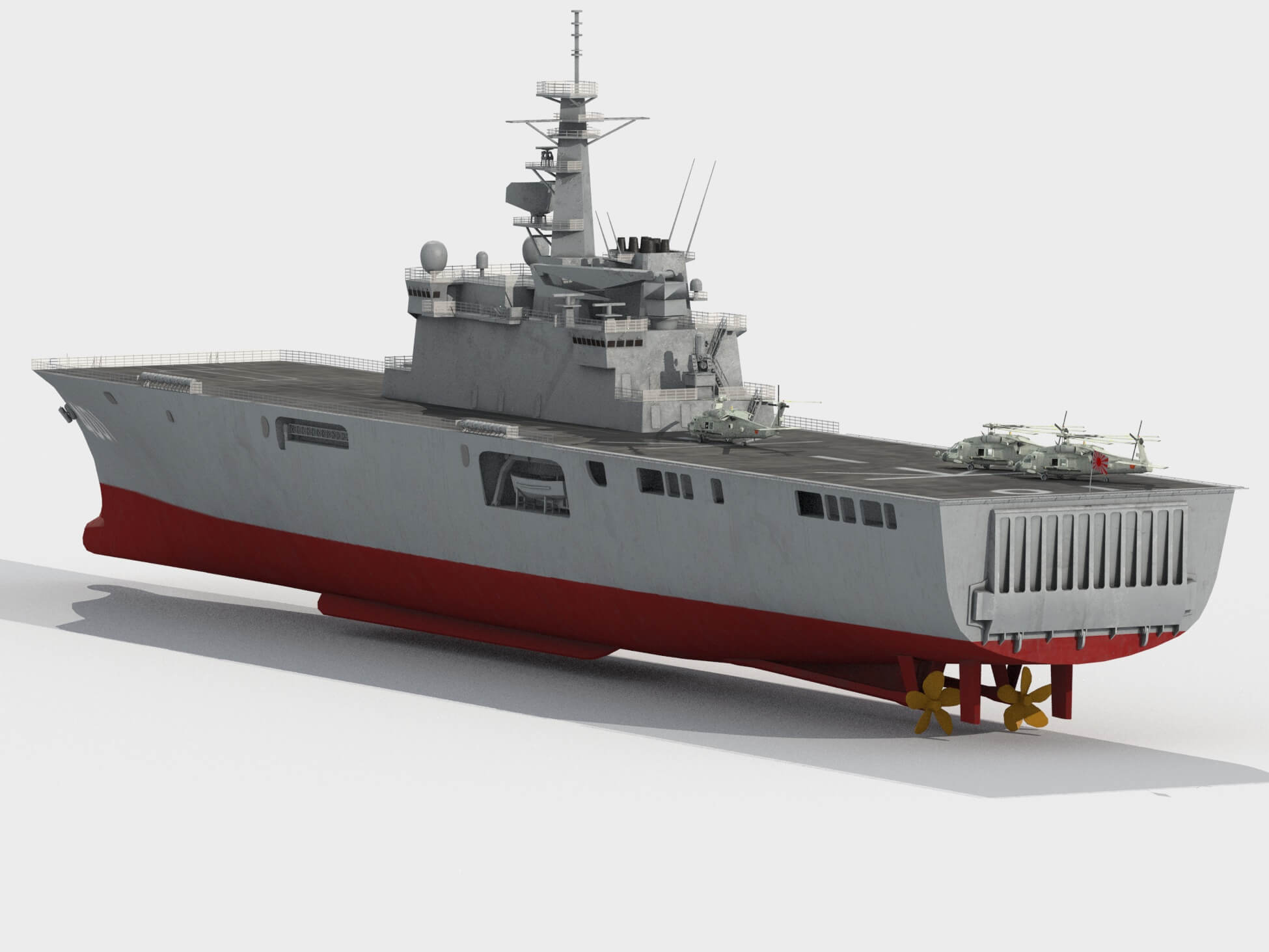 Osumi Class Tank Landing Ship - 3D Model by Mermodels