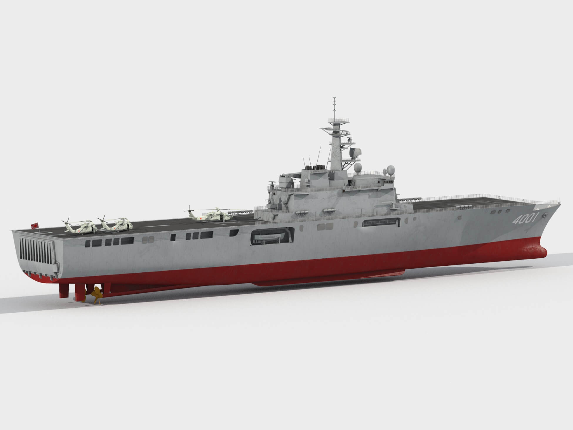 Osumi Class Tank Landing Ship - 3D Model by Mermodels