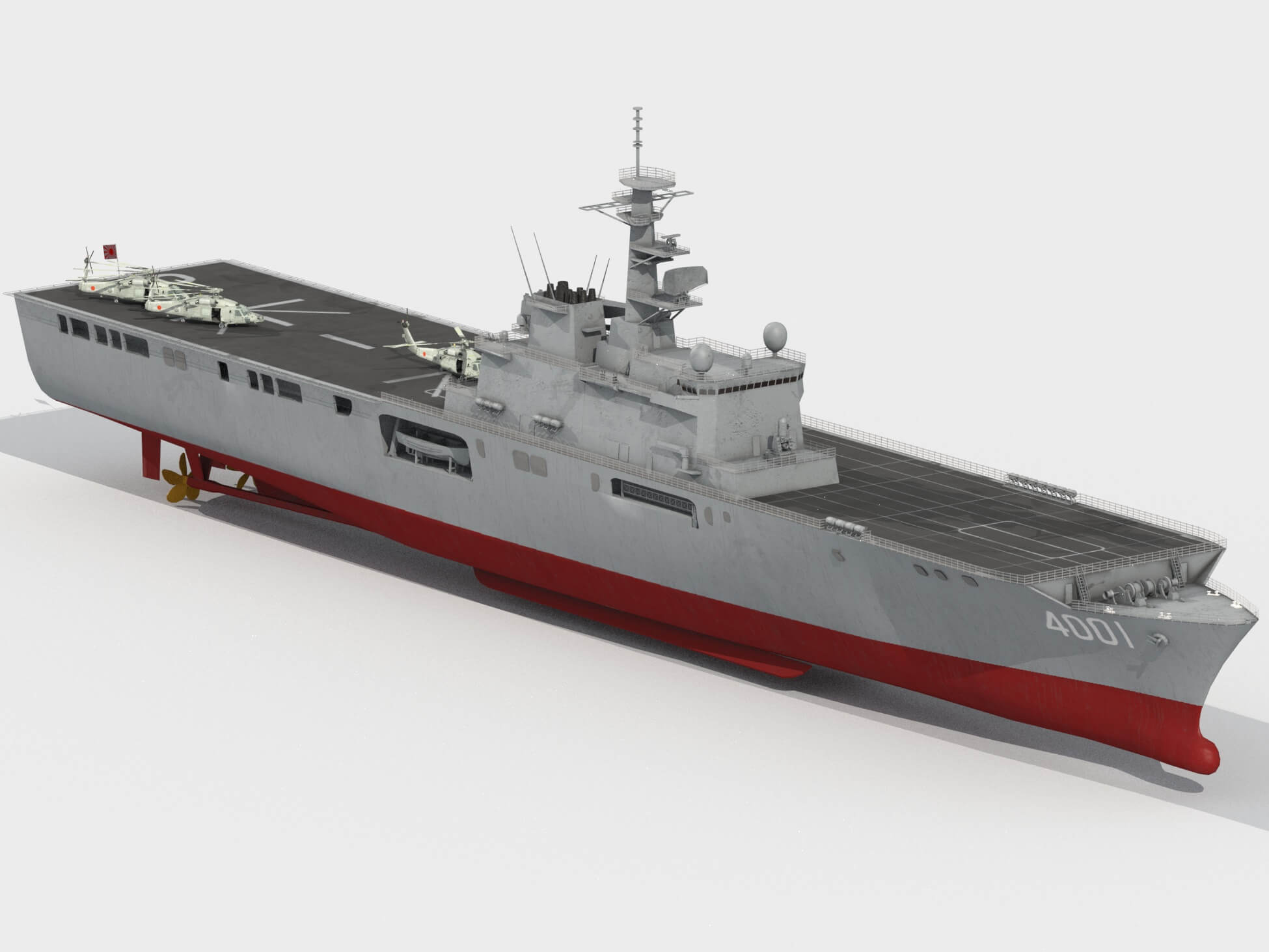 Osumi Class Tank Landing Ship - 3D Model by Mermodels