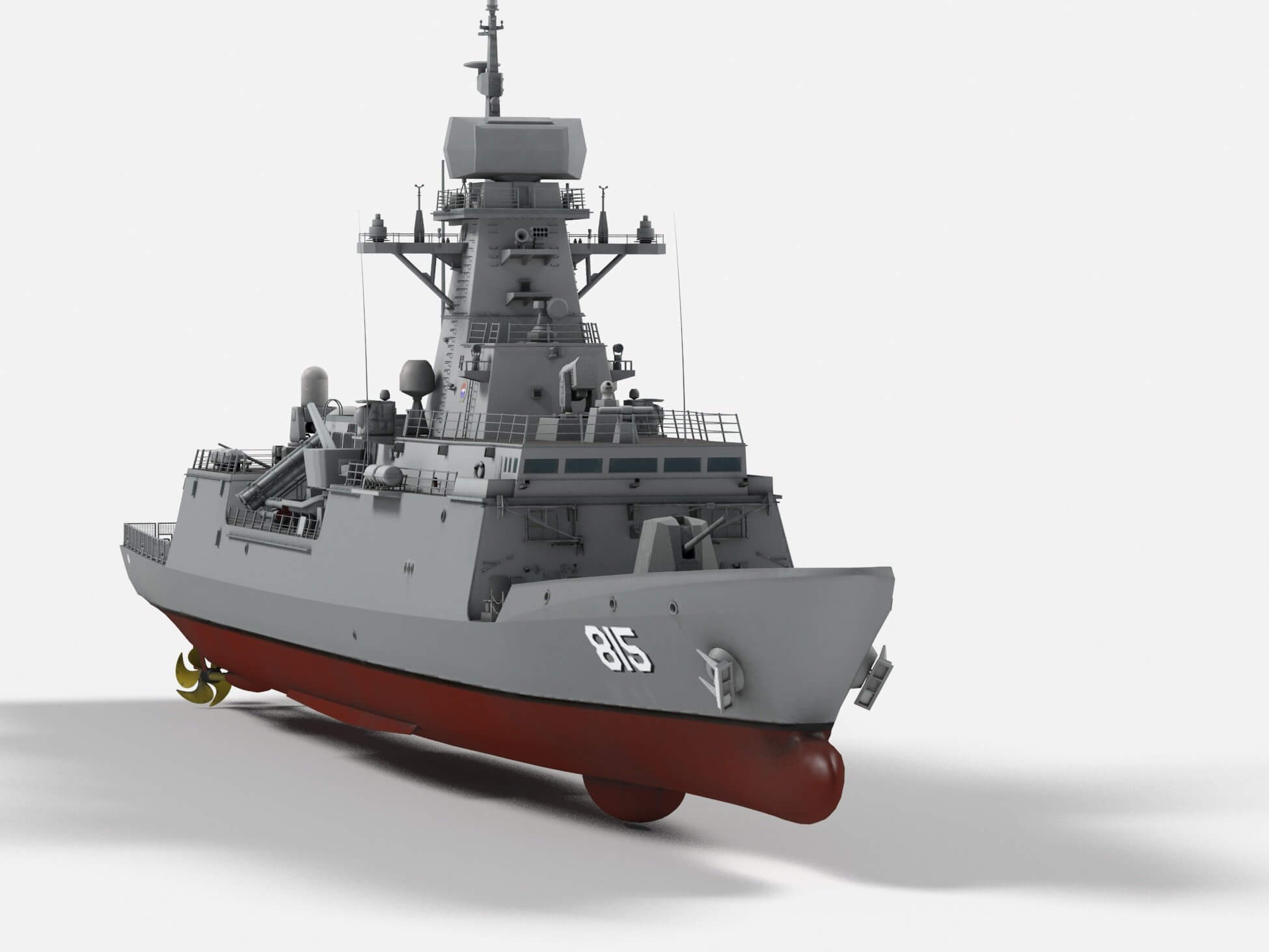 ROKS Gangwon FFG-815 Incheon Class Frigate 3D Model by Mermodels