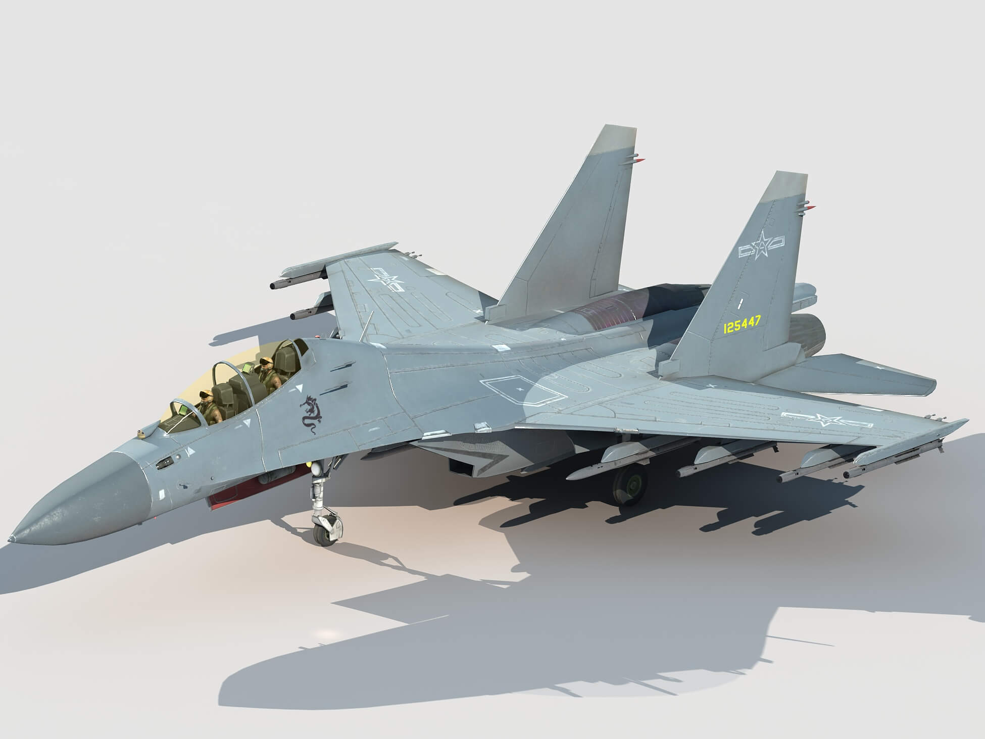 Shengyang J-16 A 3D Model by Mermodels