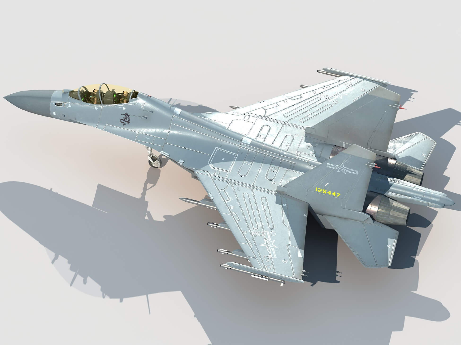 Shengyang J-16 A 3D Model by Mermodels