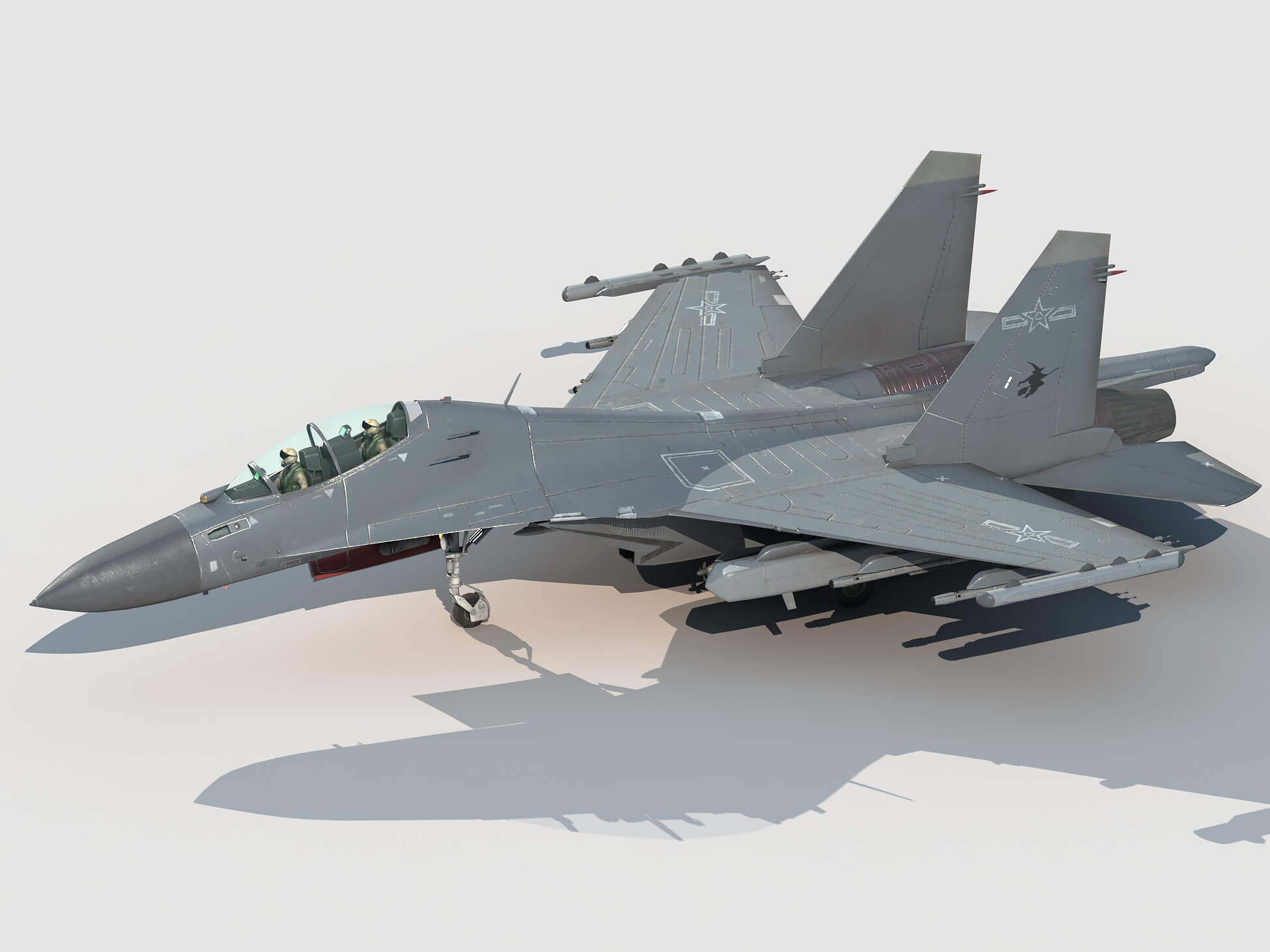 Shenyang J-16 D Ew 3D Model by Mermodels