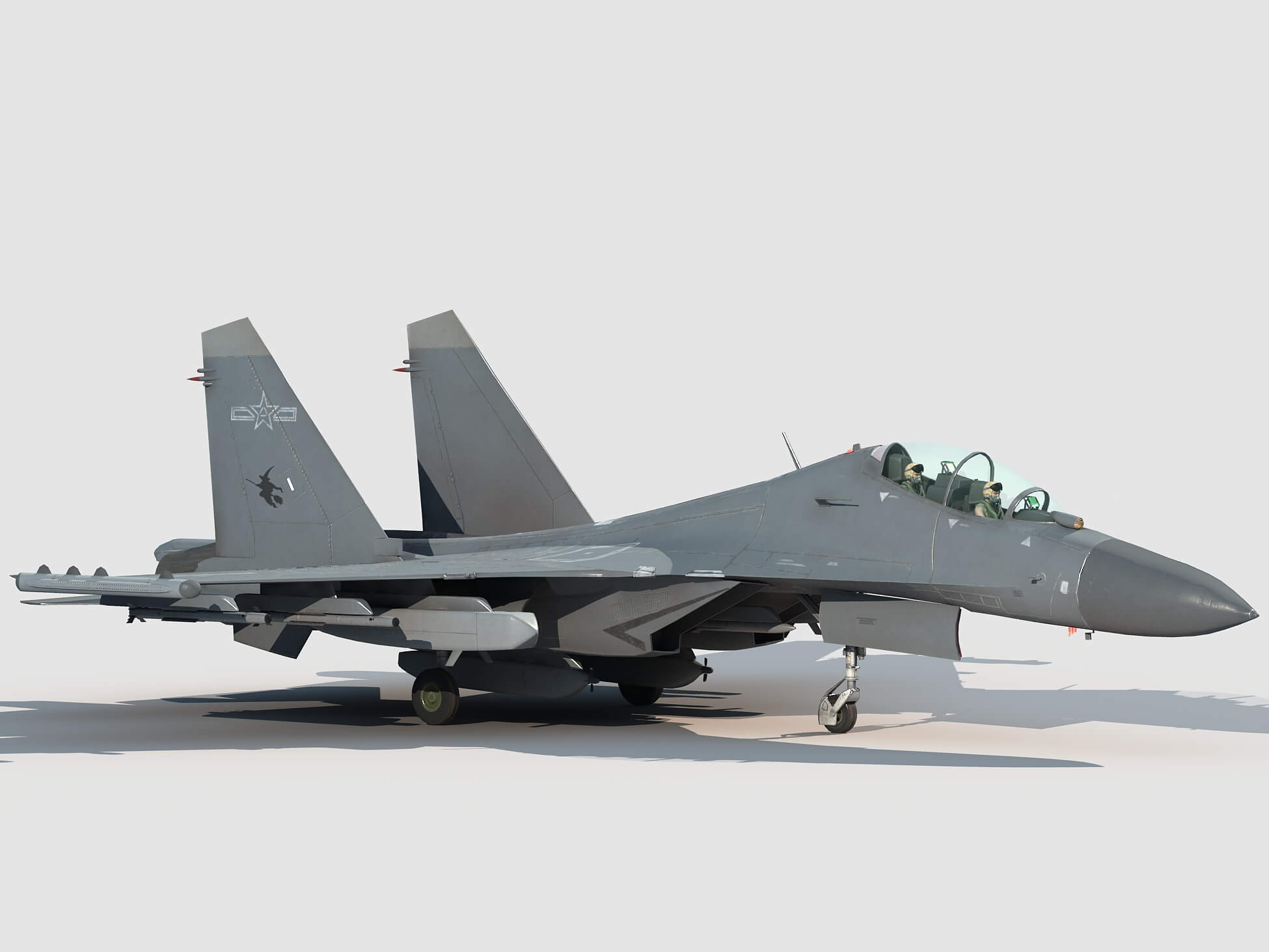 Shenyang J-16 D Ew 3D Model by Mermodels