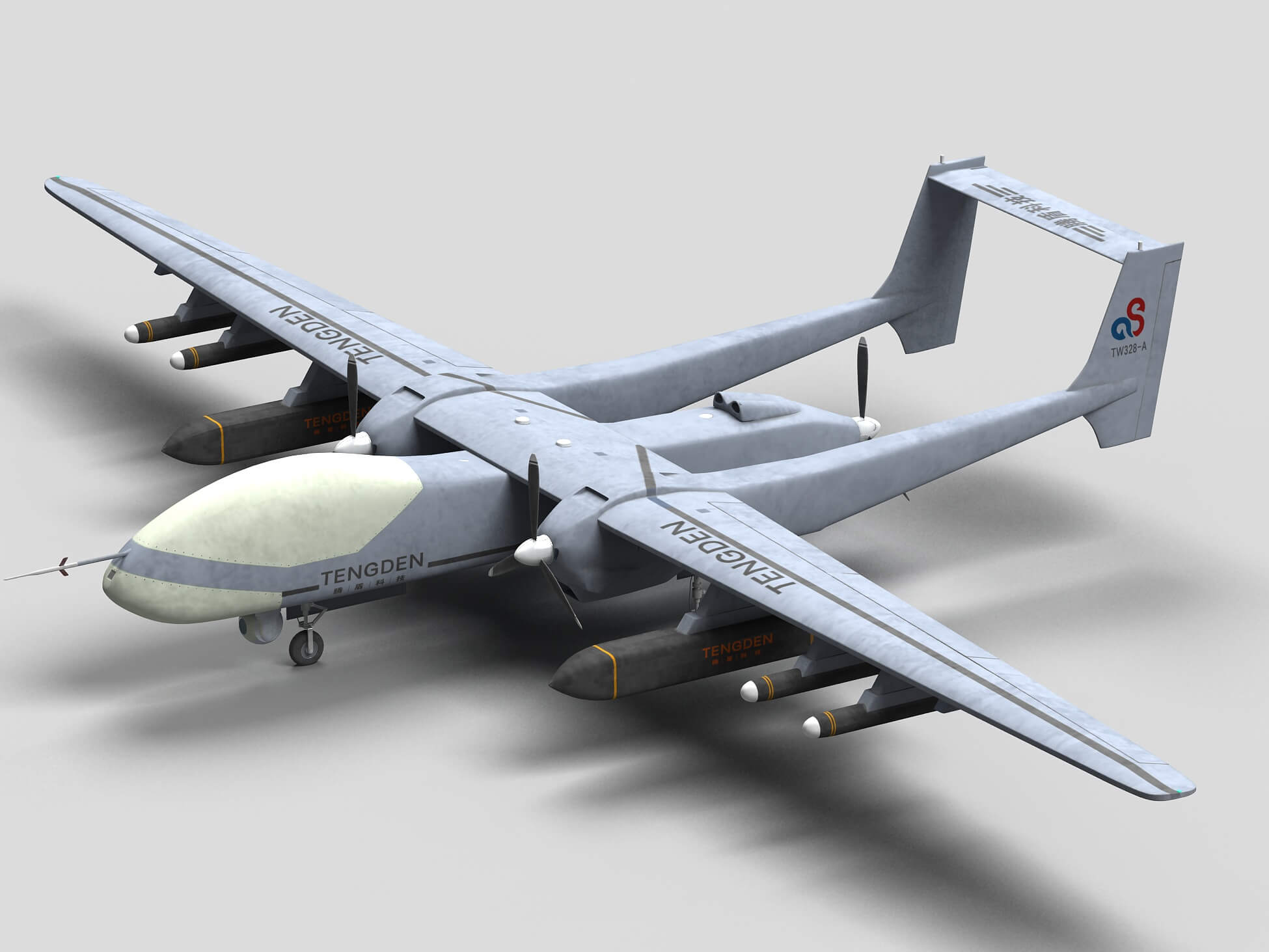 Tengden Tb-001A Skorpion UCAV 3D Model by Mermodels