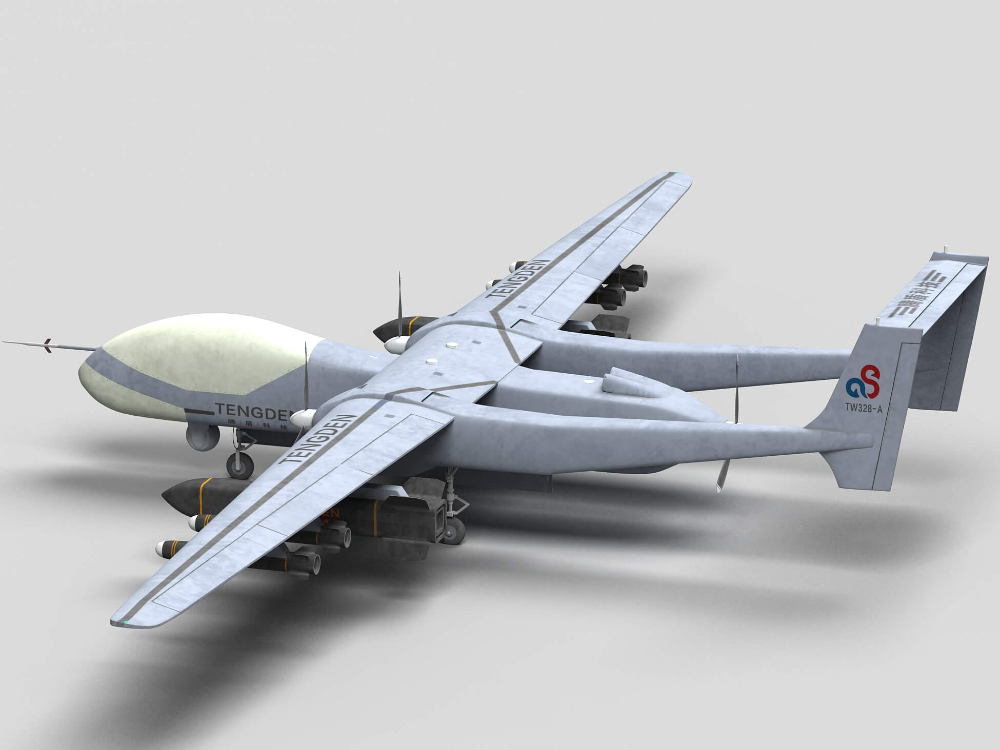Tengden Tb-001A Skorpion UCAV 3D Model by Mermodels