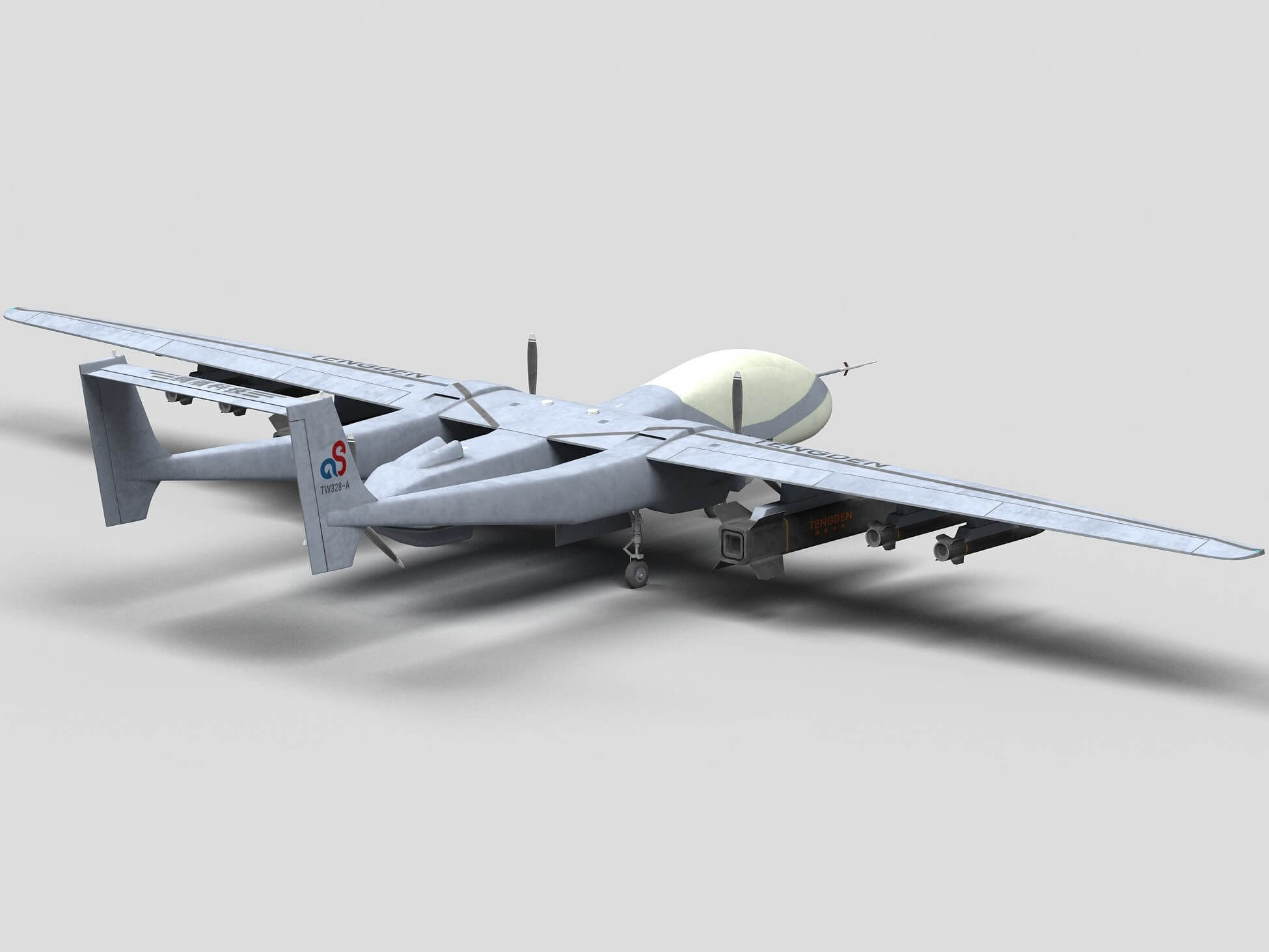 Tengden Tb-001A Skorpion UCAV 3D Model by Mermodels