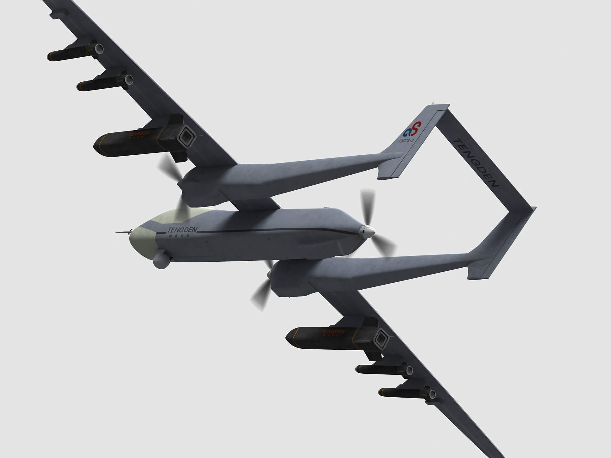 Tengden Tb-001A Skorpion UCAV 3D Model by Mermodels