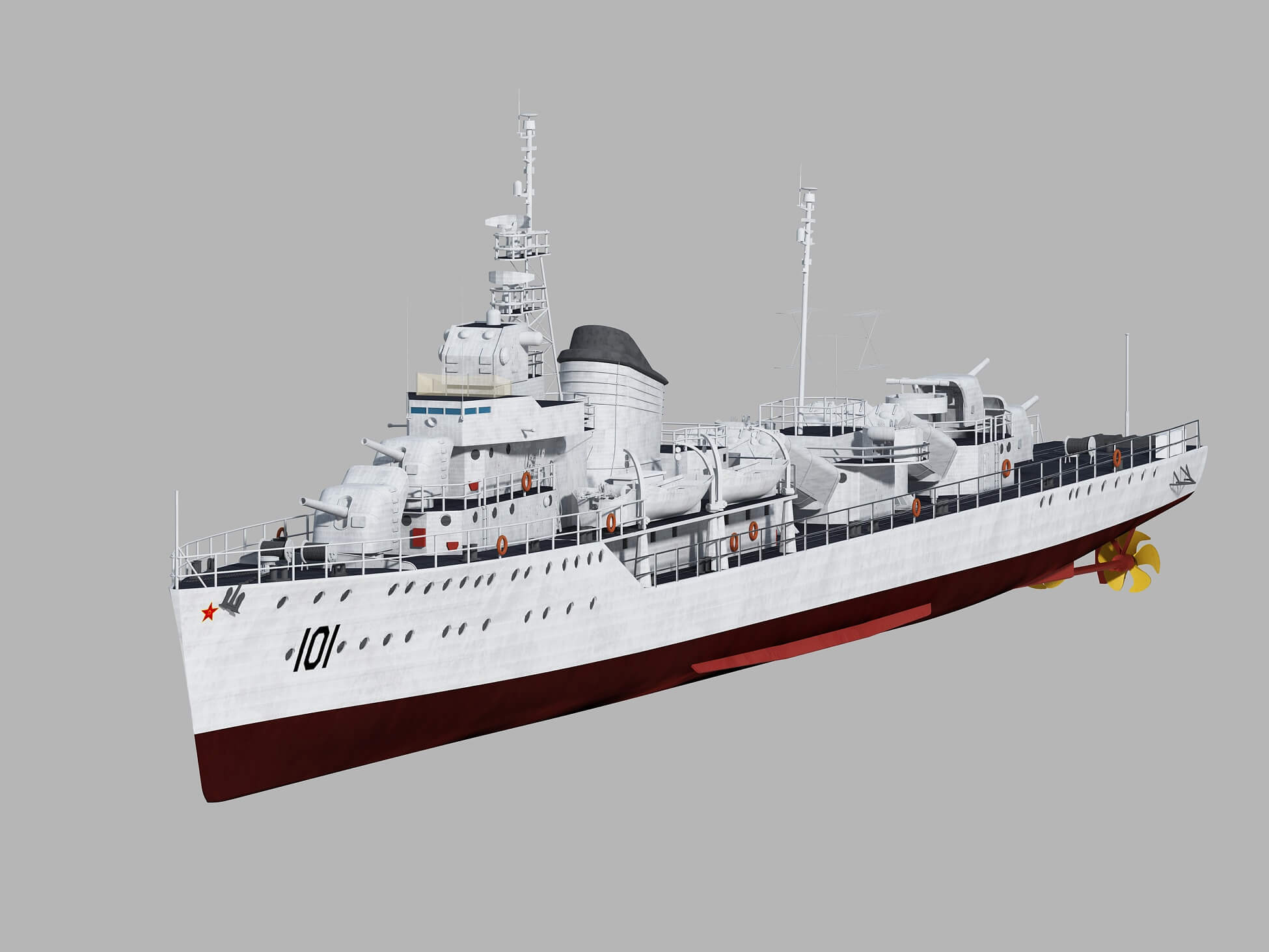The Anshan Class Destroyer - 3D Model by Mermodels
