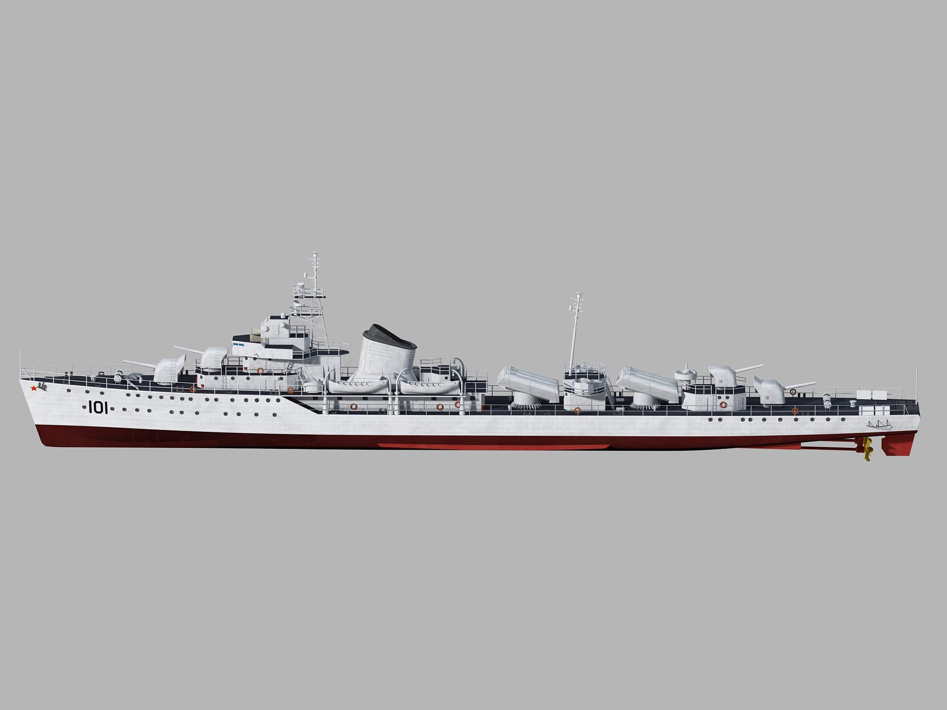 The Anshan Class Destroyer - 3D Model by Mermodels