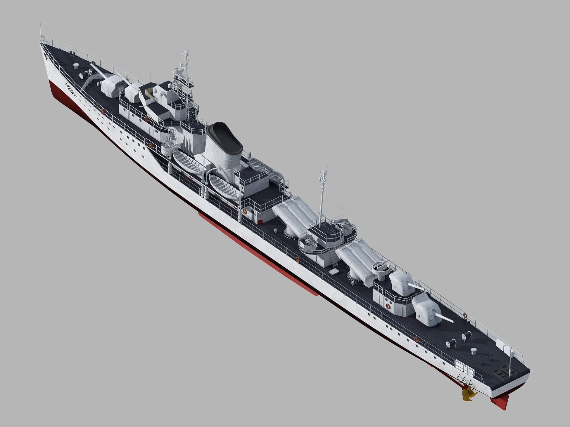 The Anshan Class Destroyer - 3D Model by Mermodels