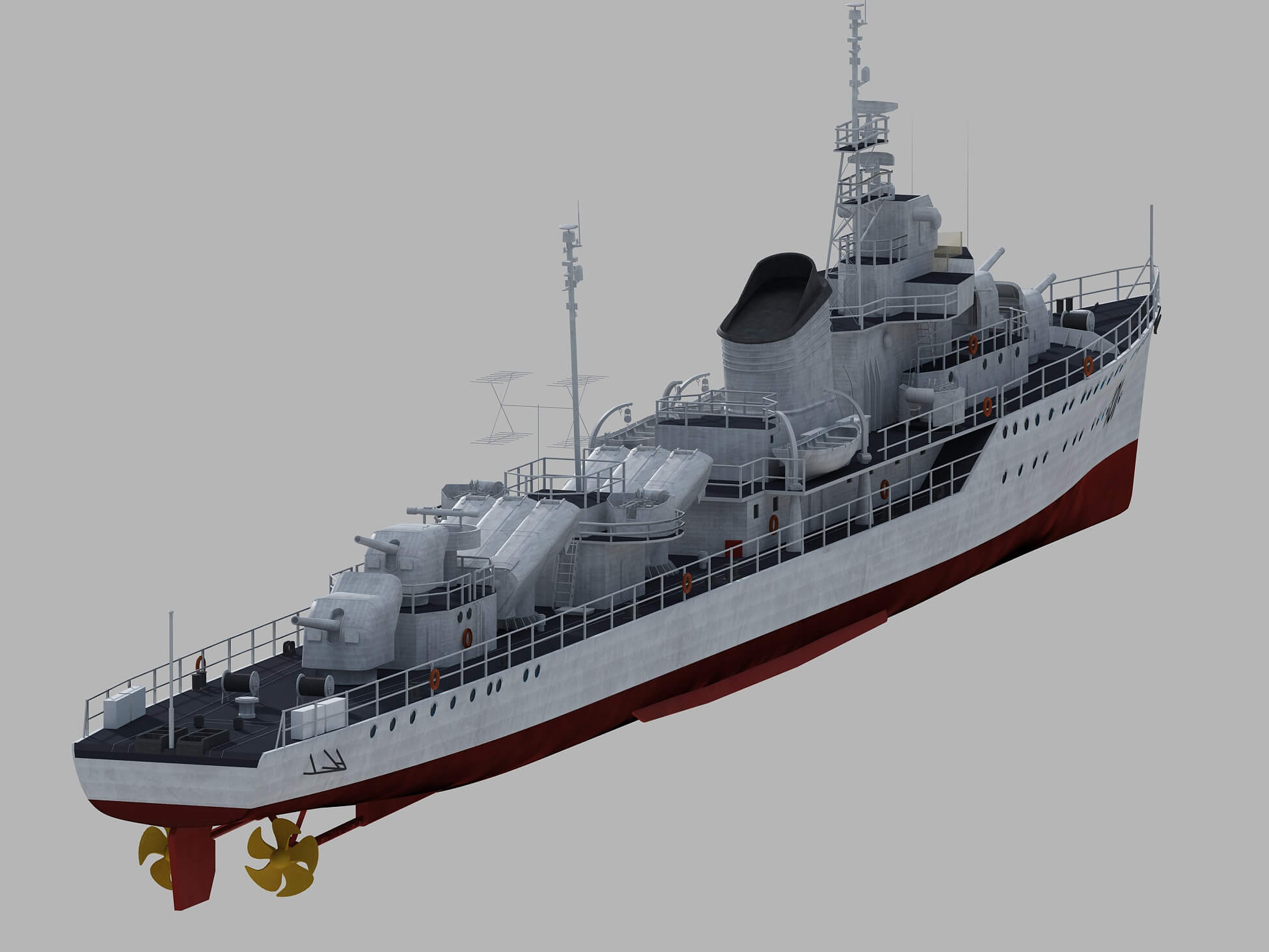 The Anshan Class Destroyer - 3D Model by Mermodels