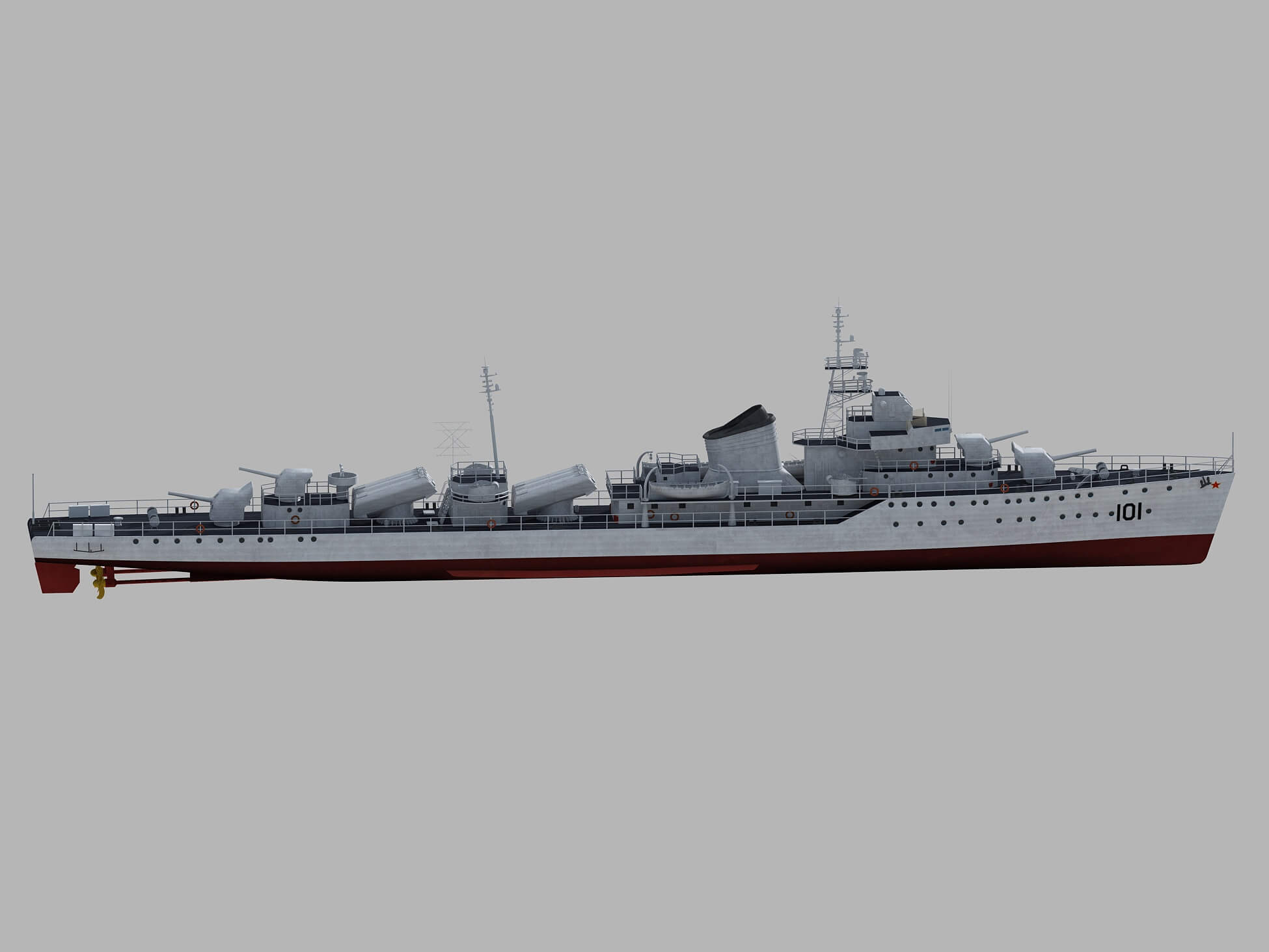 The Anshan Class Destroyer - 3D Model by Mermodels