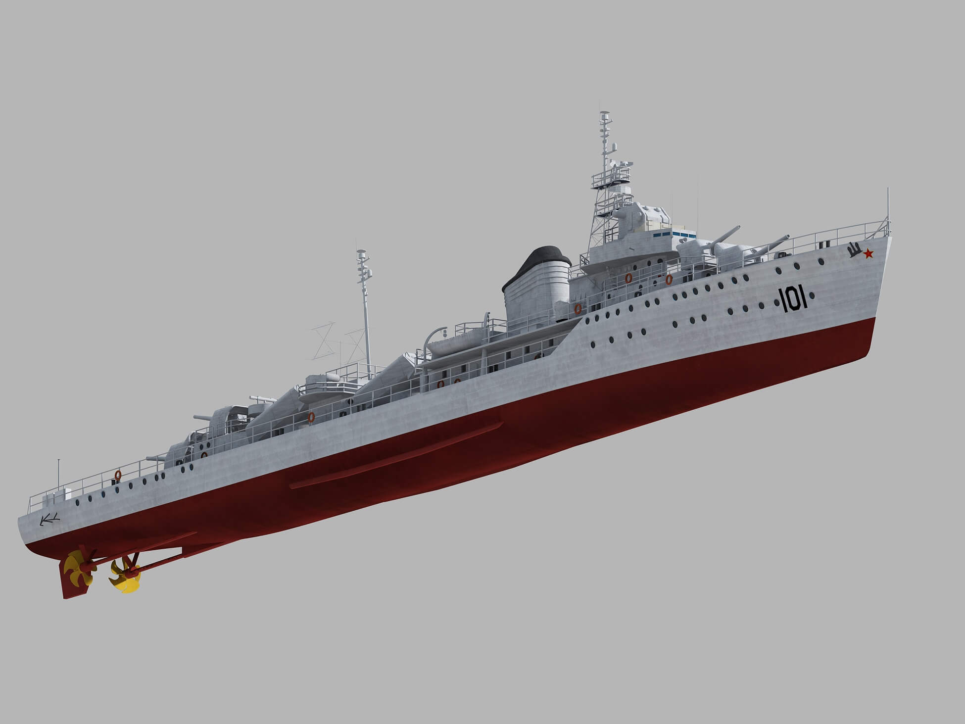 The Anshan Class Destroyer - 3D Model by Mermodels