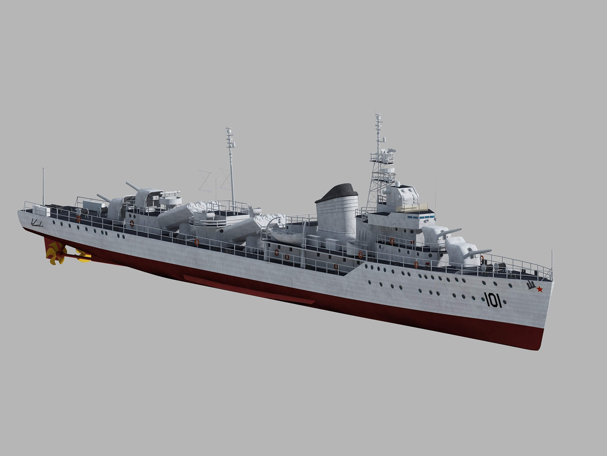 The Anshan Class Destroyer - 3D Model by Mermodels