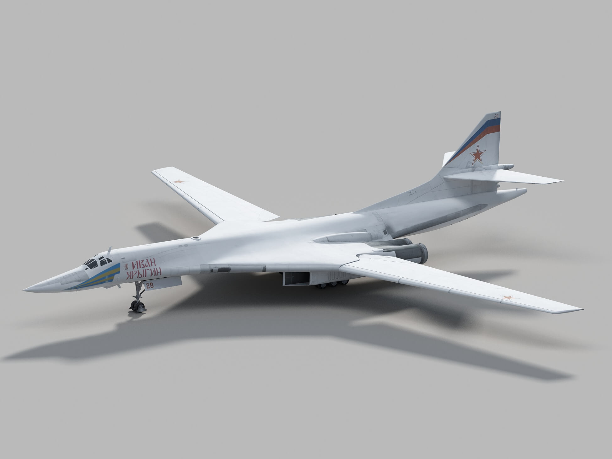 Tupolev TU-160 Swan/Blackjack 3D Model by Mermodels