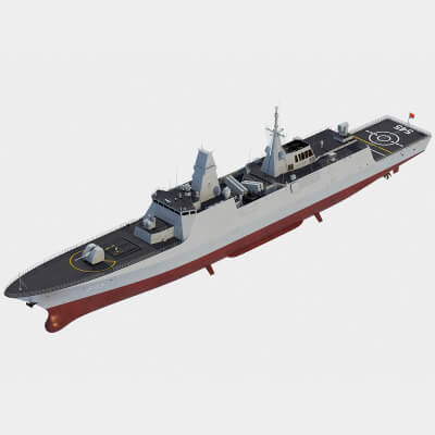 Type 054B Jiangkai III Class 545 Luohe - 3D Model by Mermodels