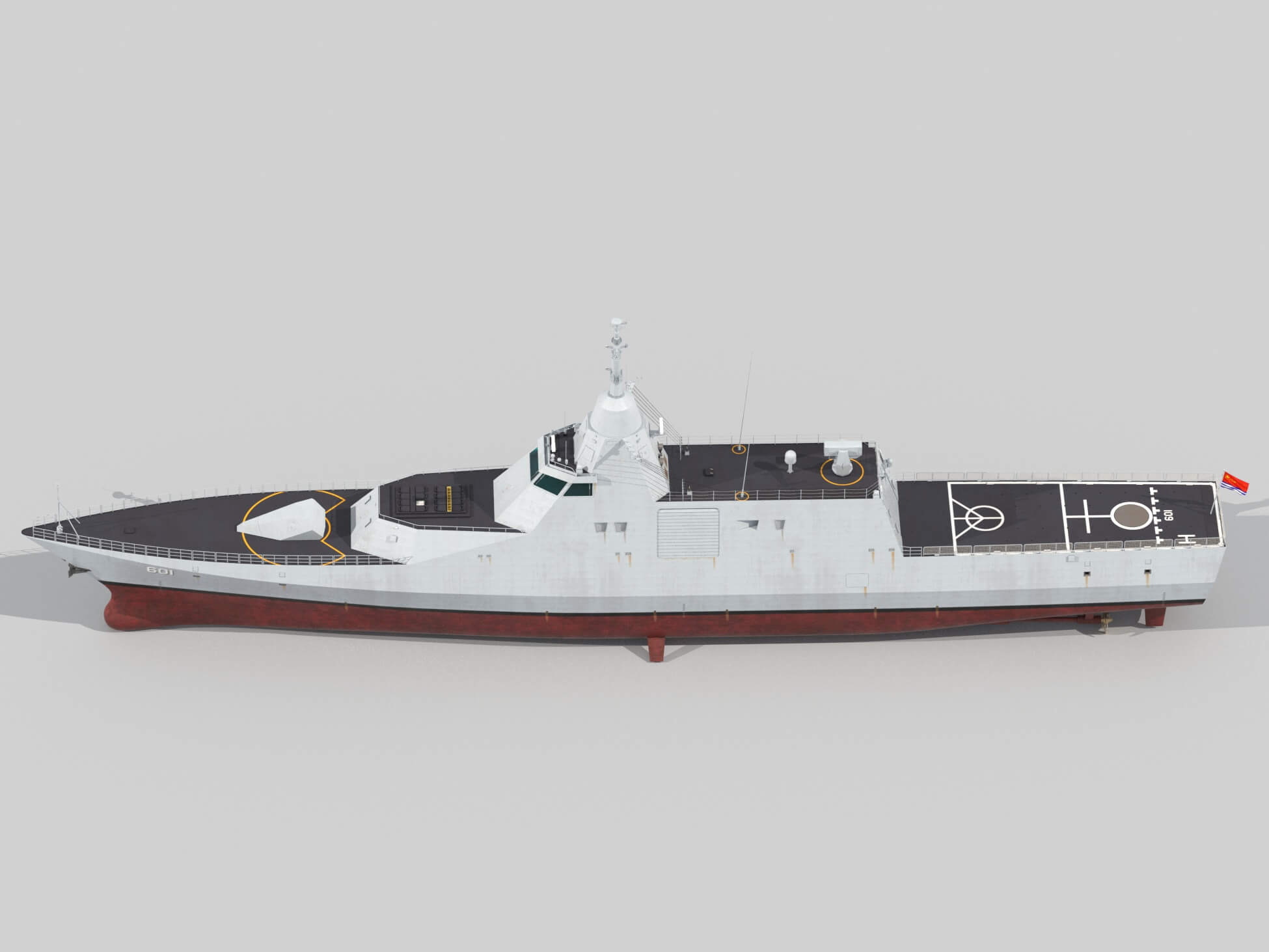 Type 057 New Stealth Corvette Prototype - 3D Model by Mermodels