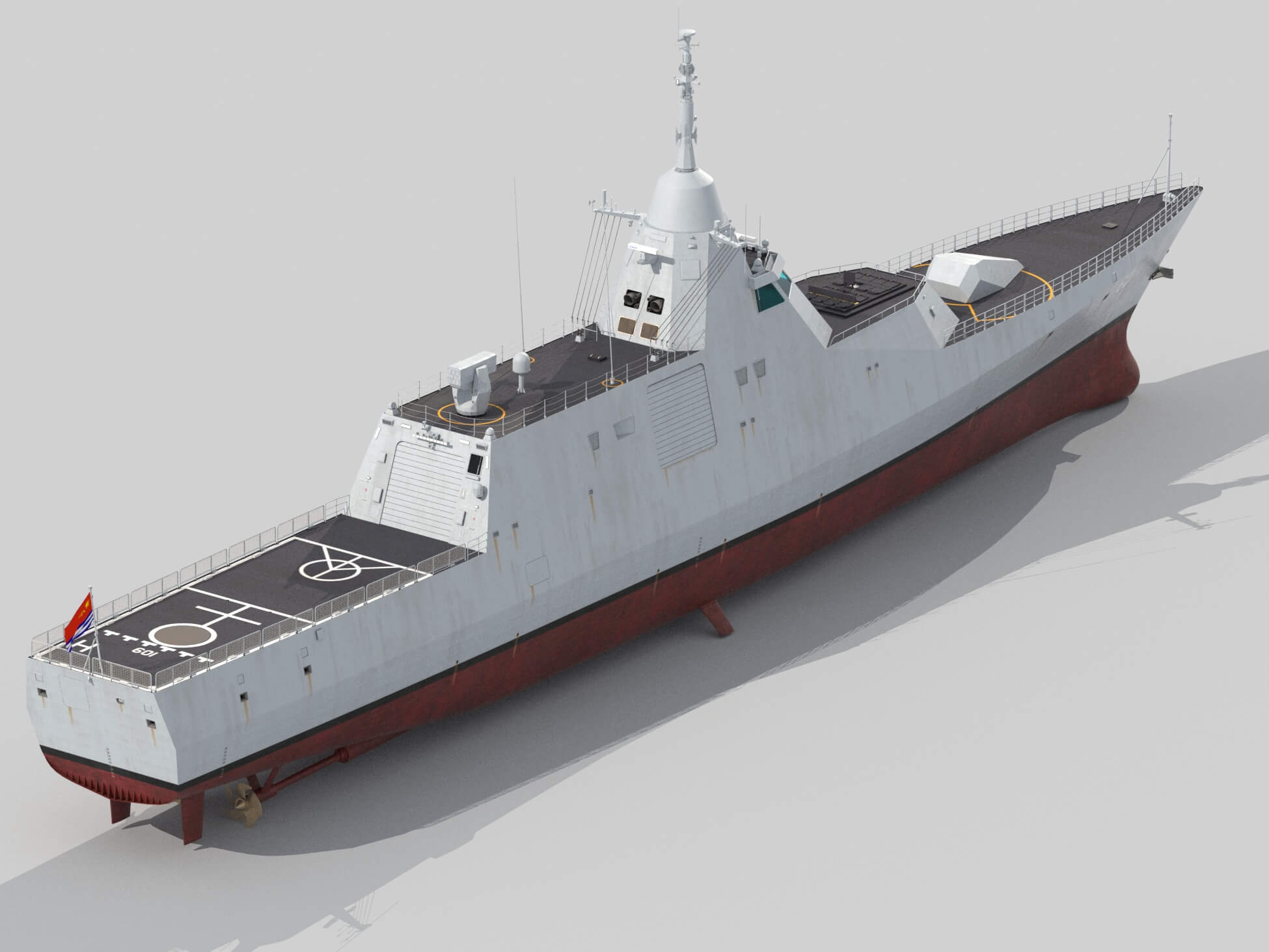 Type 057 New Stealth Corvette Prototype - 3D Model by Mermodels