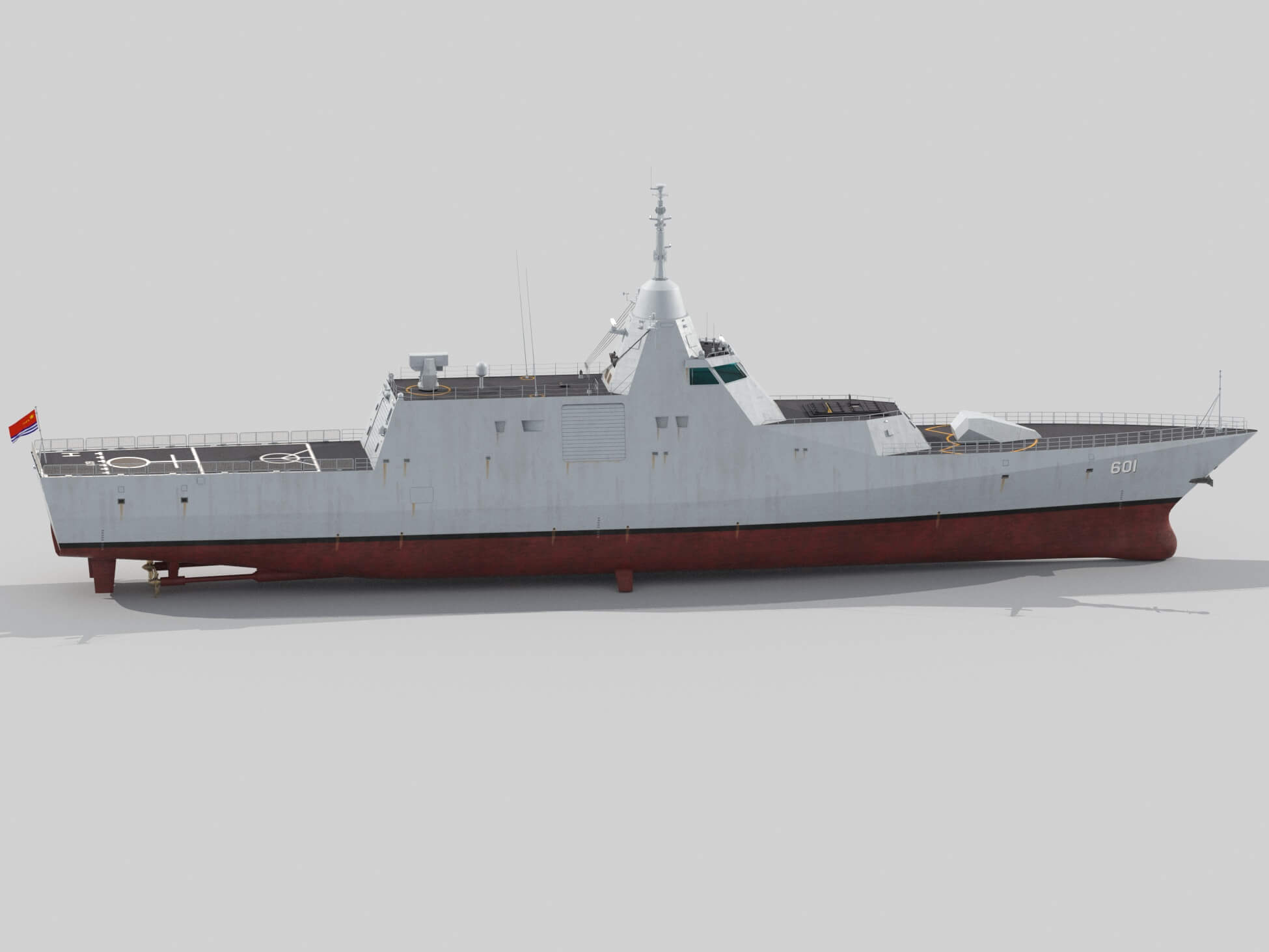 Type 057 New Stealth Corvette Prototype - 3D Model by Mermodels