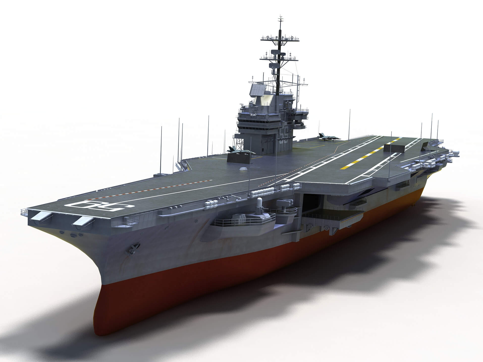 USS Forrestal CV-59 3D Model by Mermodels