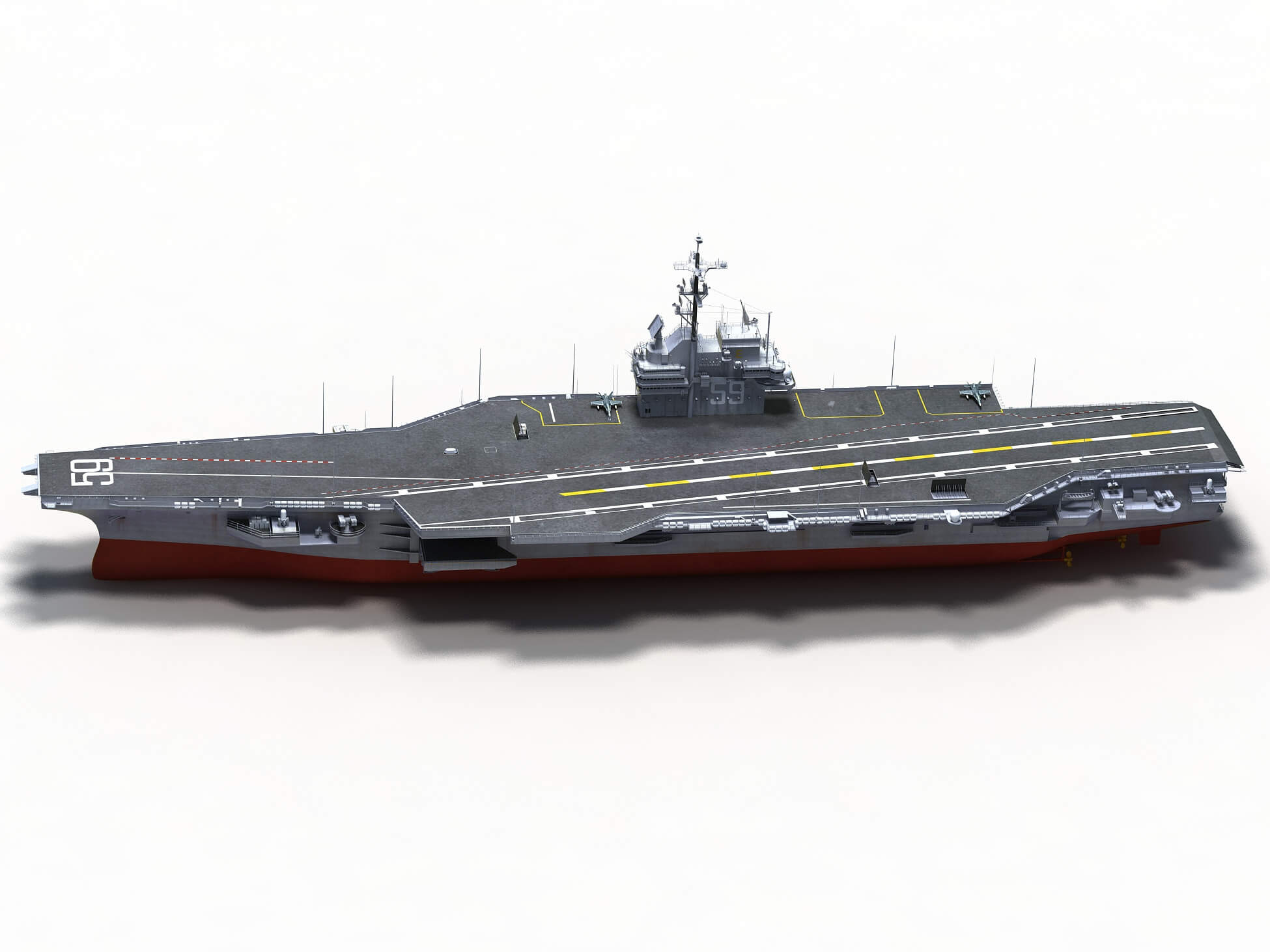USS Forrestal CV-59 3D Model by Mermodels
