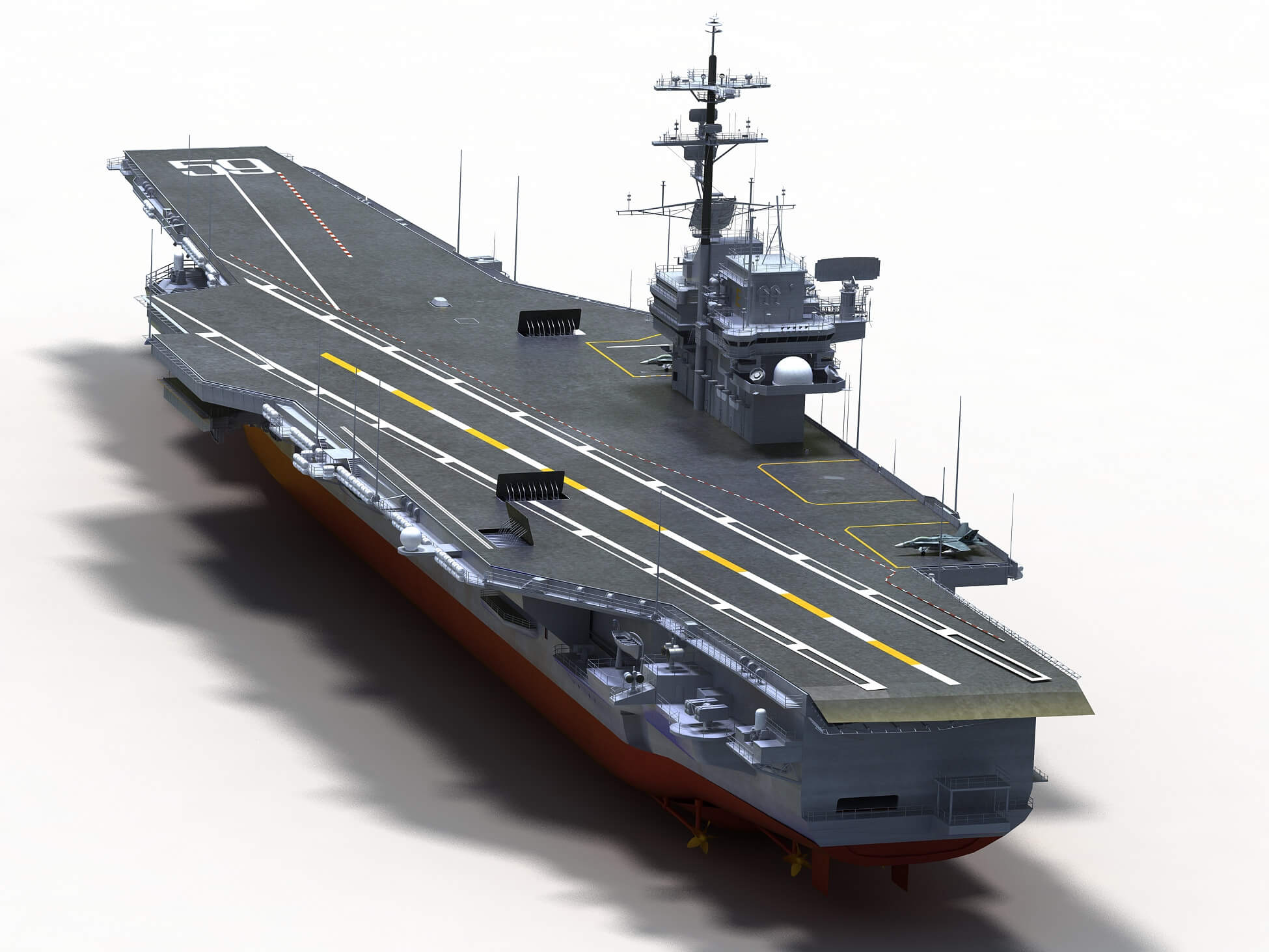 USS Forrestal CV-59 3D Model by Mermodels