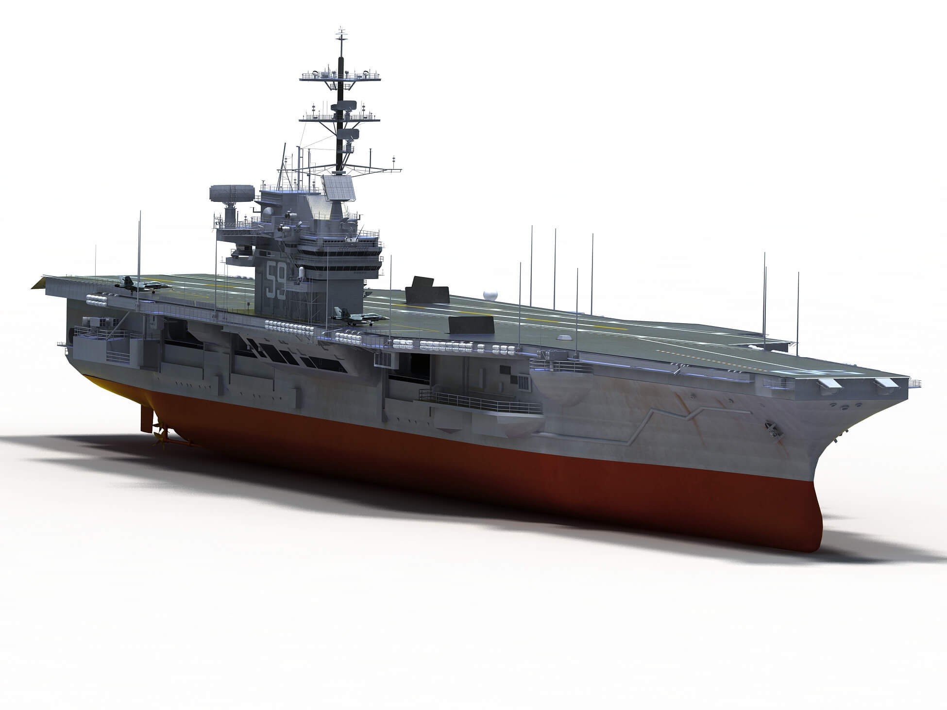 USS Forrestal CV-59 3D Model by Mermodels