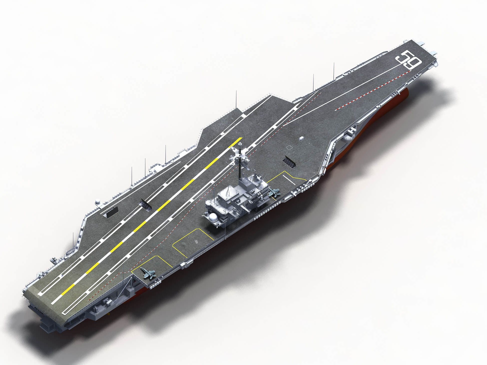 USS Forrestal CV-59 3D Model by Mermodels