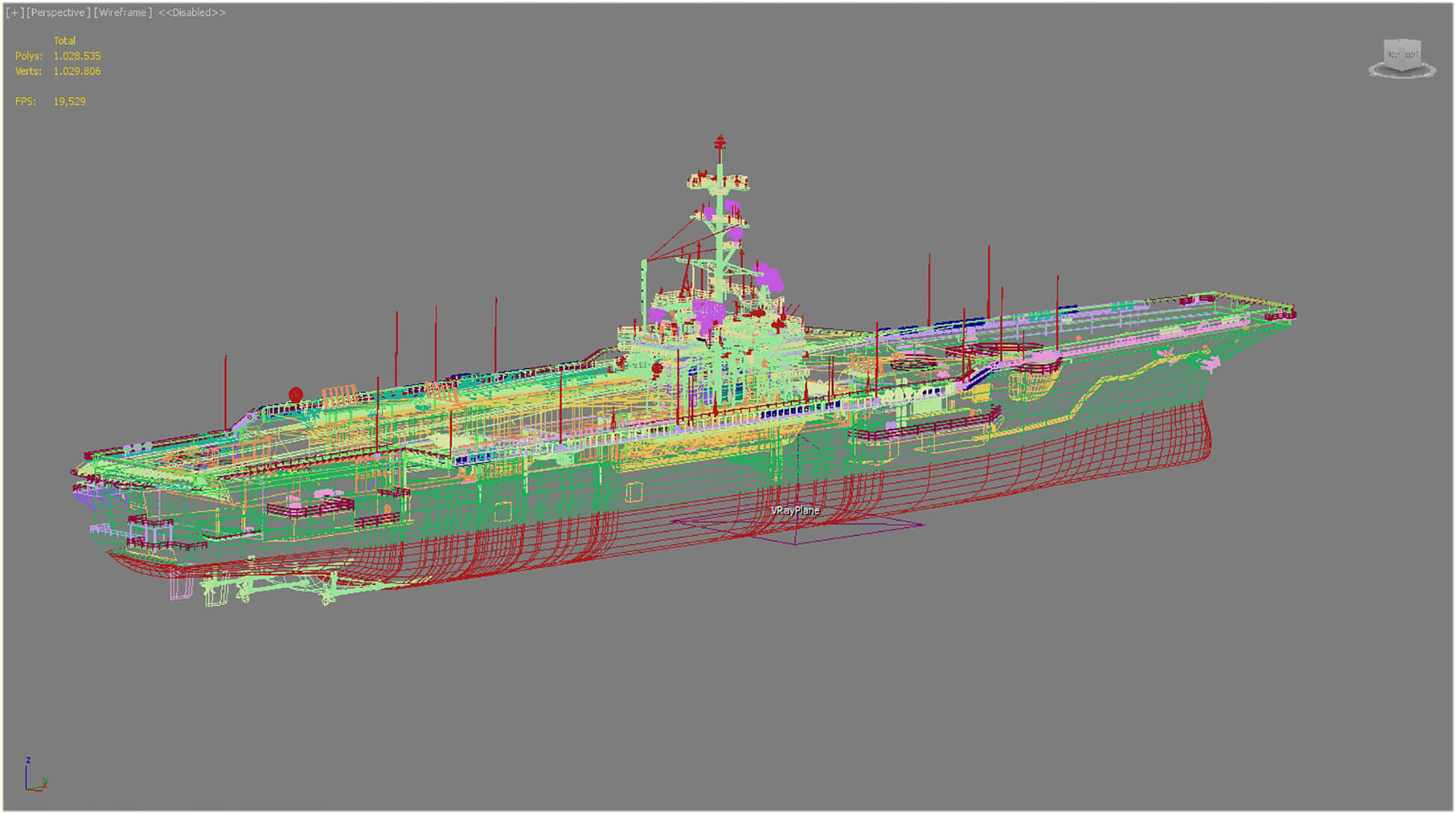 USS Forrestal CV-59 3D Model by Mermodels