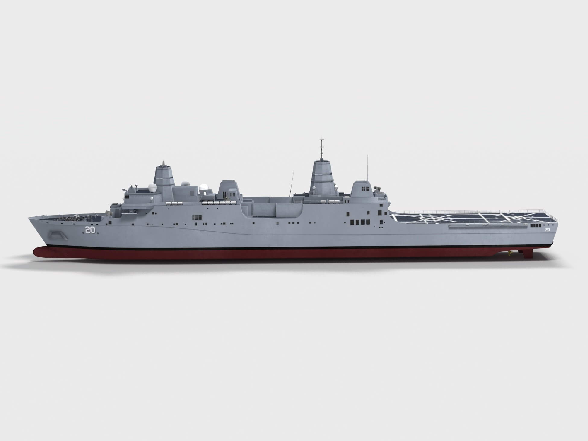 USS Green Bay LPD20 - 3D Model by Mermodels