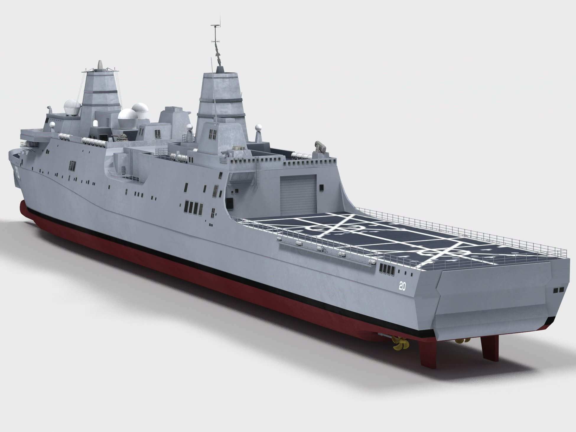 USS Green Bay LPD20 - 3D Model by Mermodels