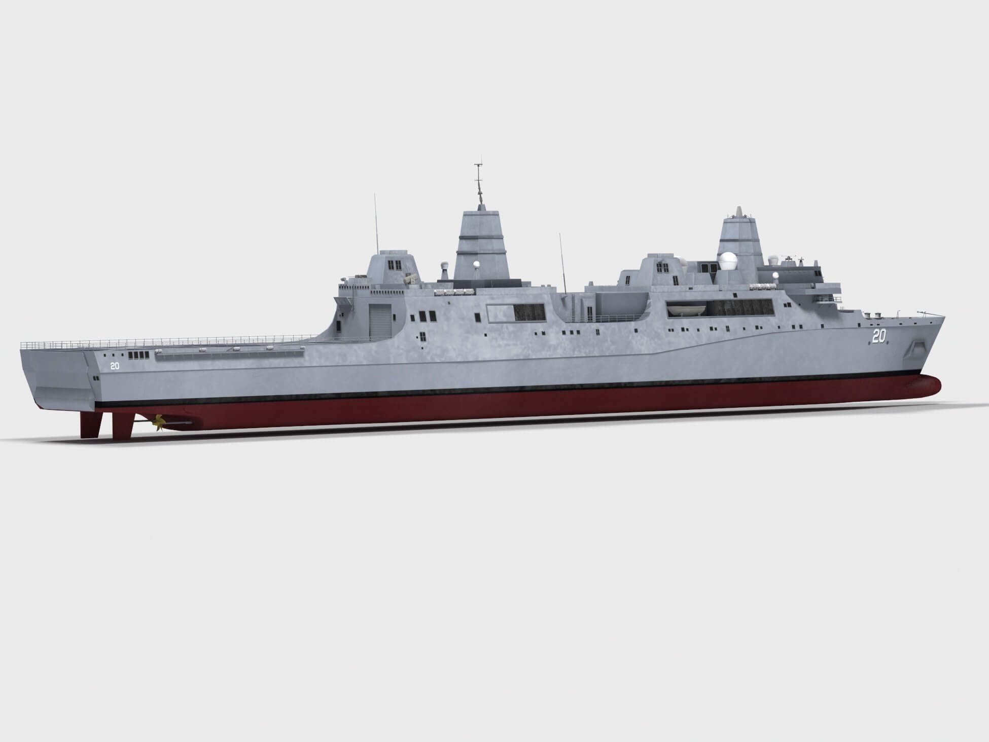 USS Green Bay LPD20 - 3D Model by Mermodels
