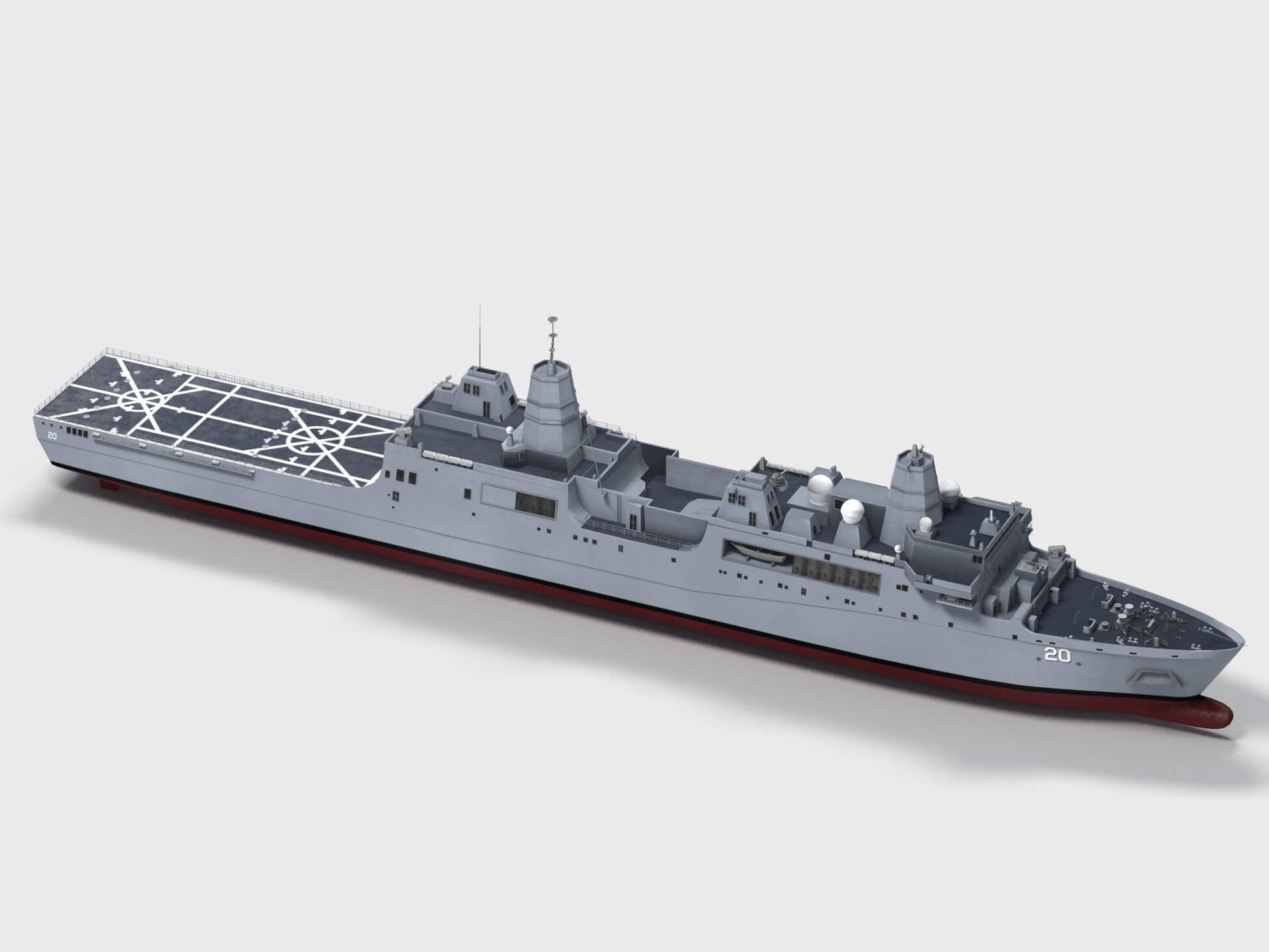 USS Green Bay LPD20 - 3D Model by Mermodels
