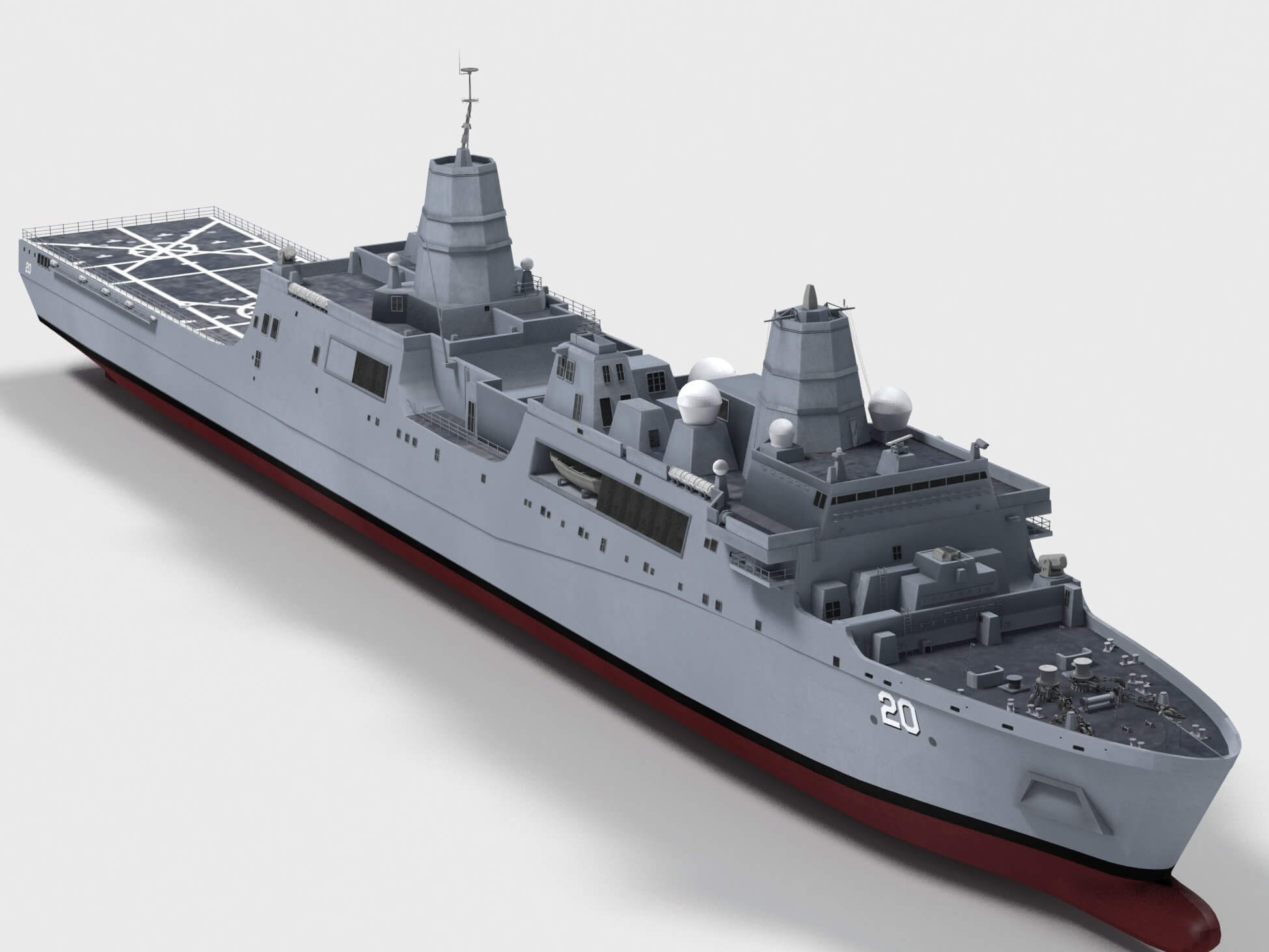 USS Green Bay LPD20 - 3D Model by Mermodels