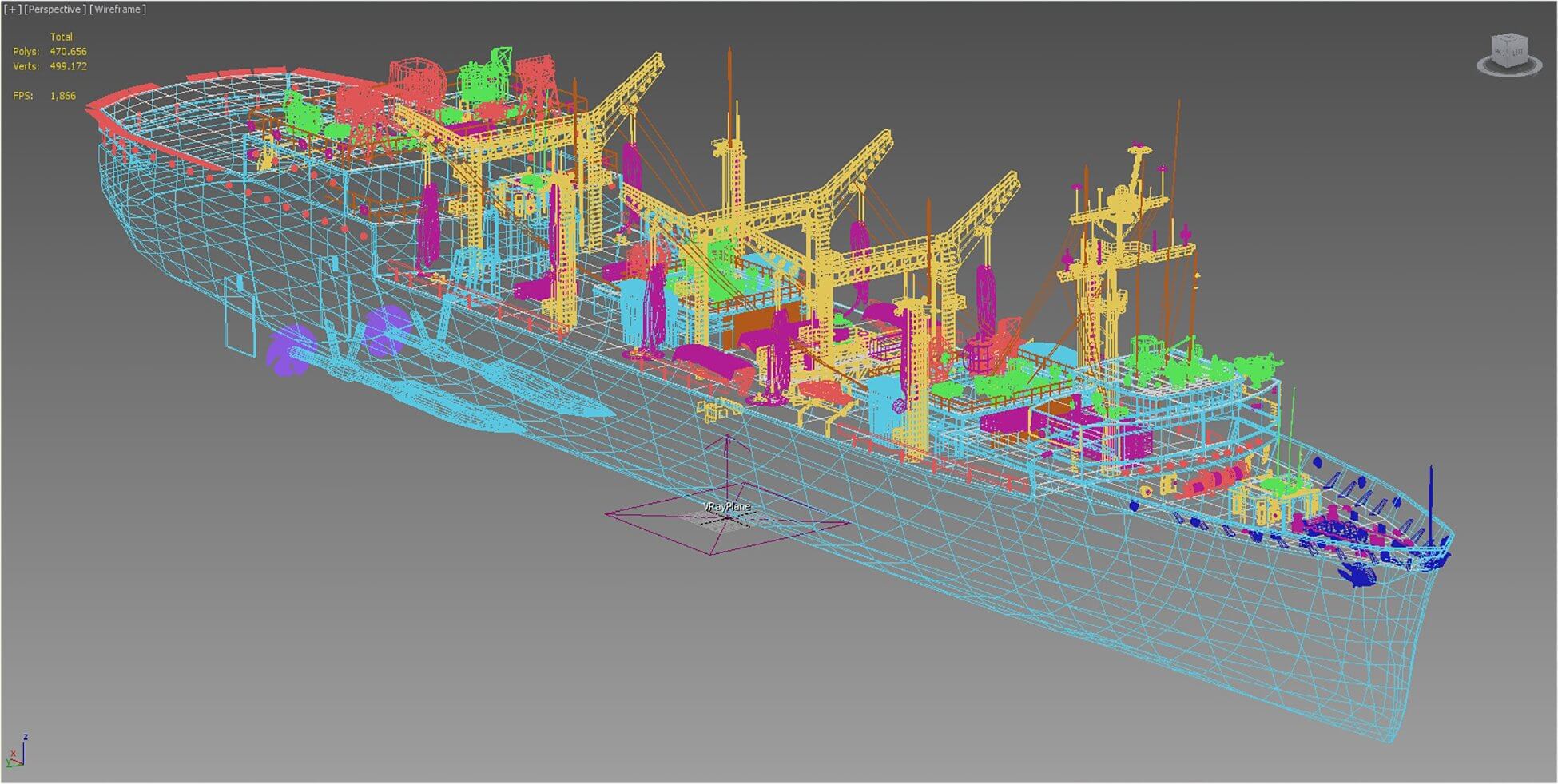 USS Milwaukee AOR-2 3D Model by Mermodels