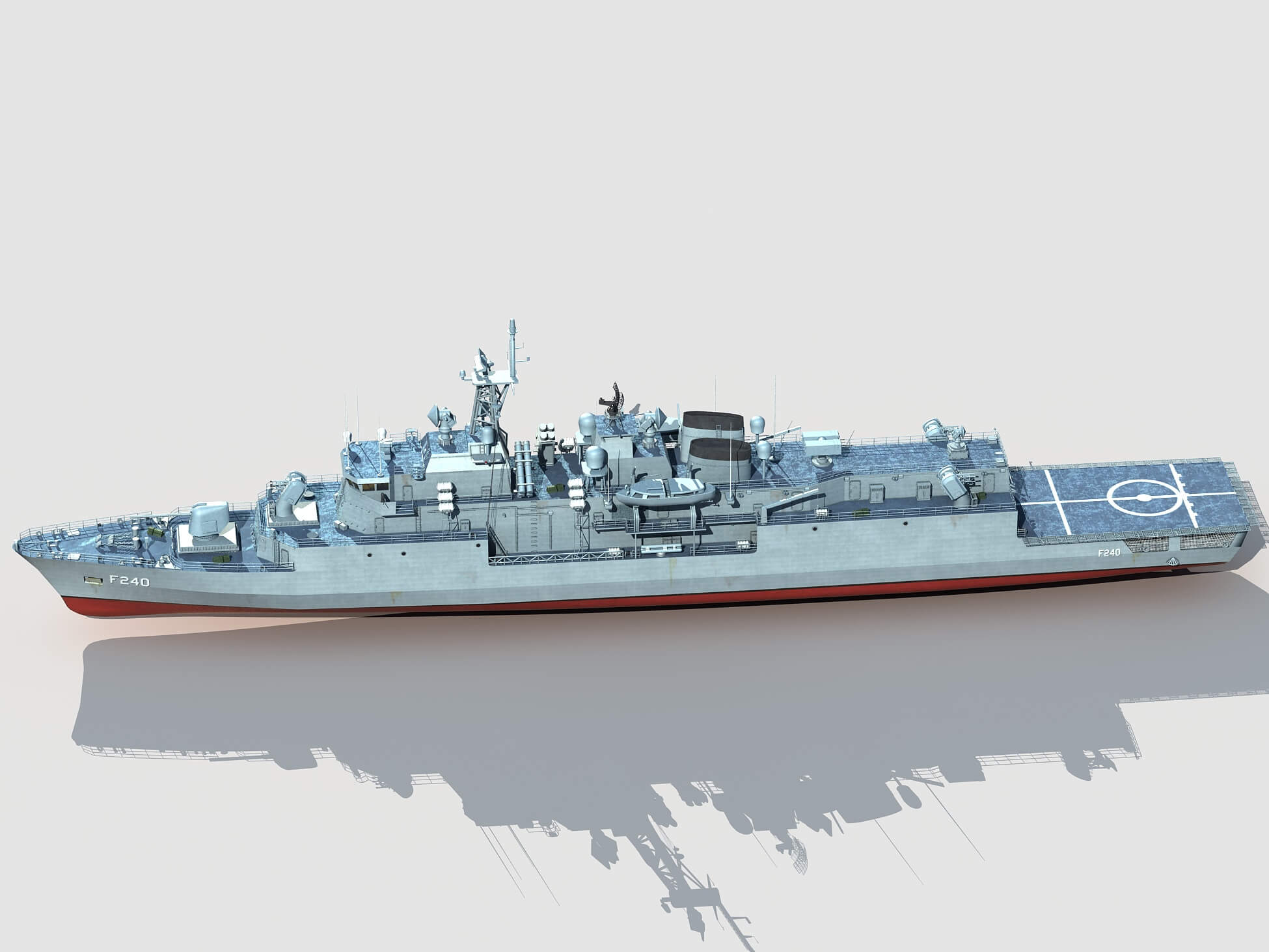 Yabuz Class Turkish Frigate - 3D Model by Mermodels