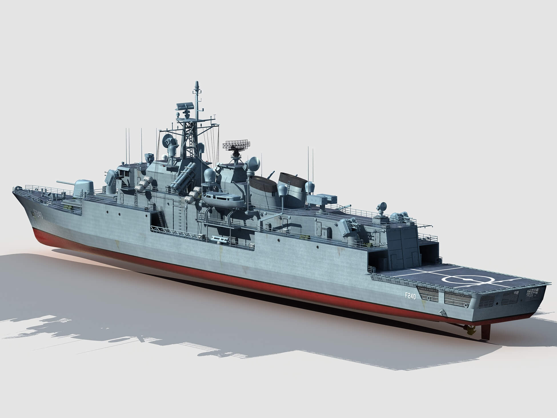 Yabuz Class Turkish Frigate - 3D Model by Mermodels
