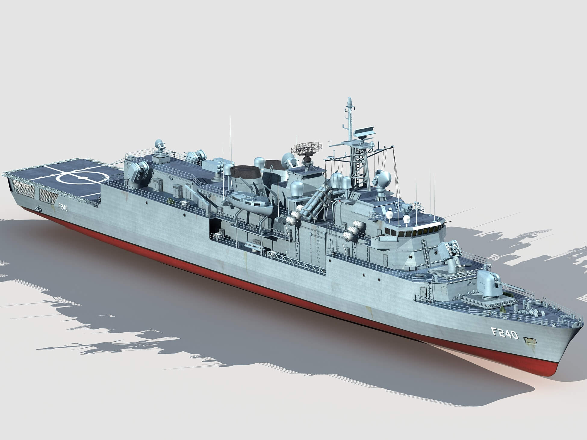 Yabuz Class Turkish Frigate - 3D Model by Mermodels