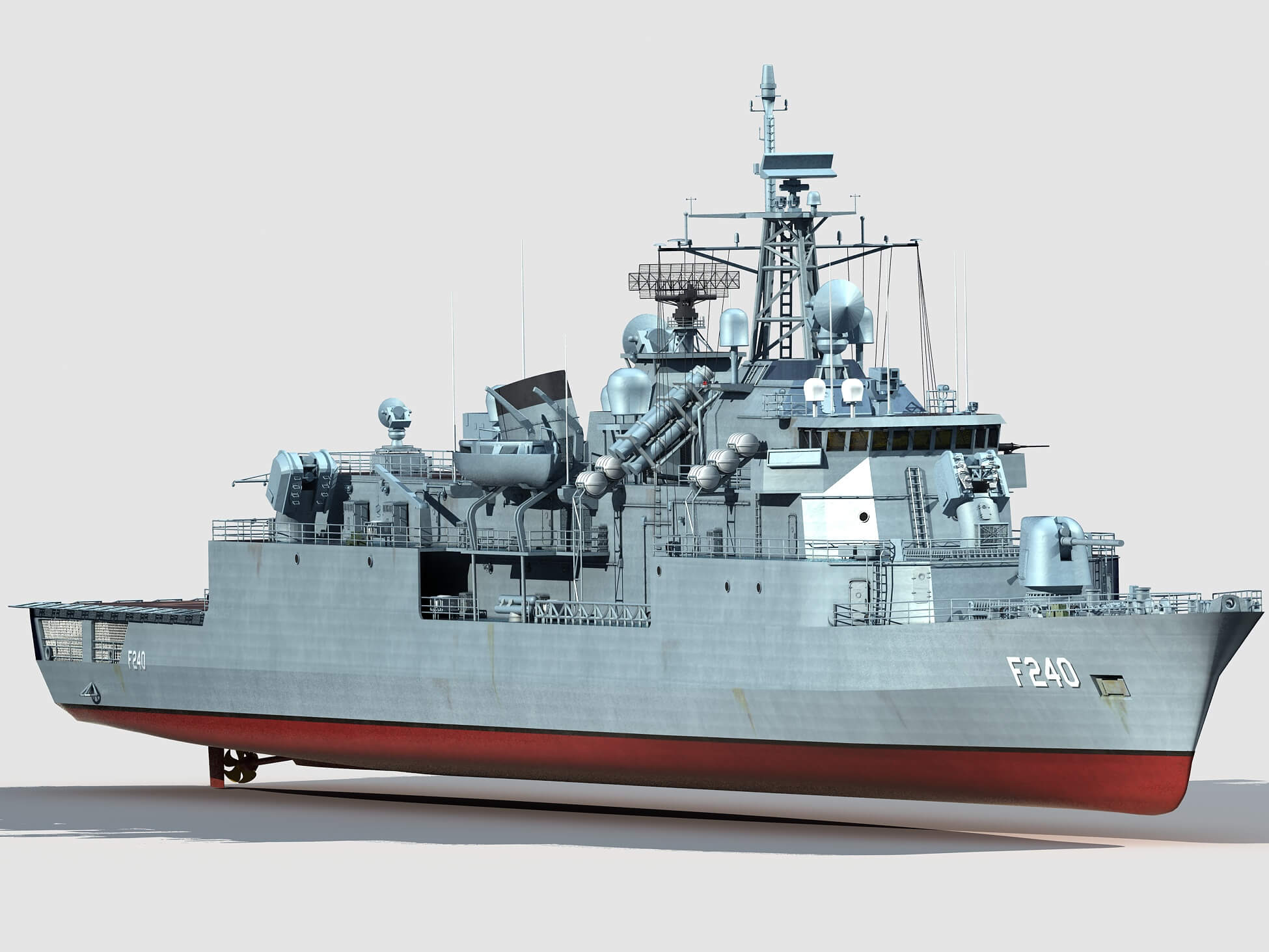 Yabuz Class Turkish Frigate - 3D Model by Mermodels