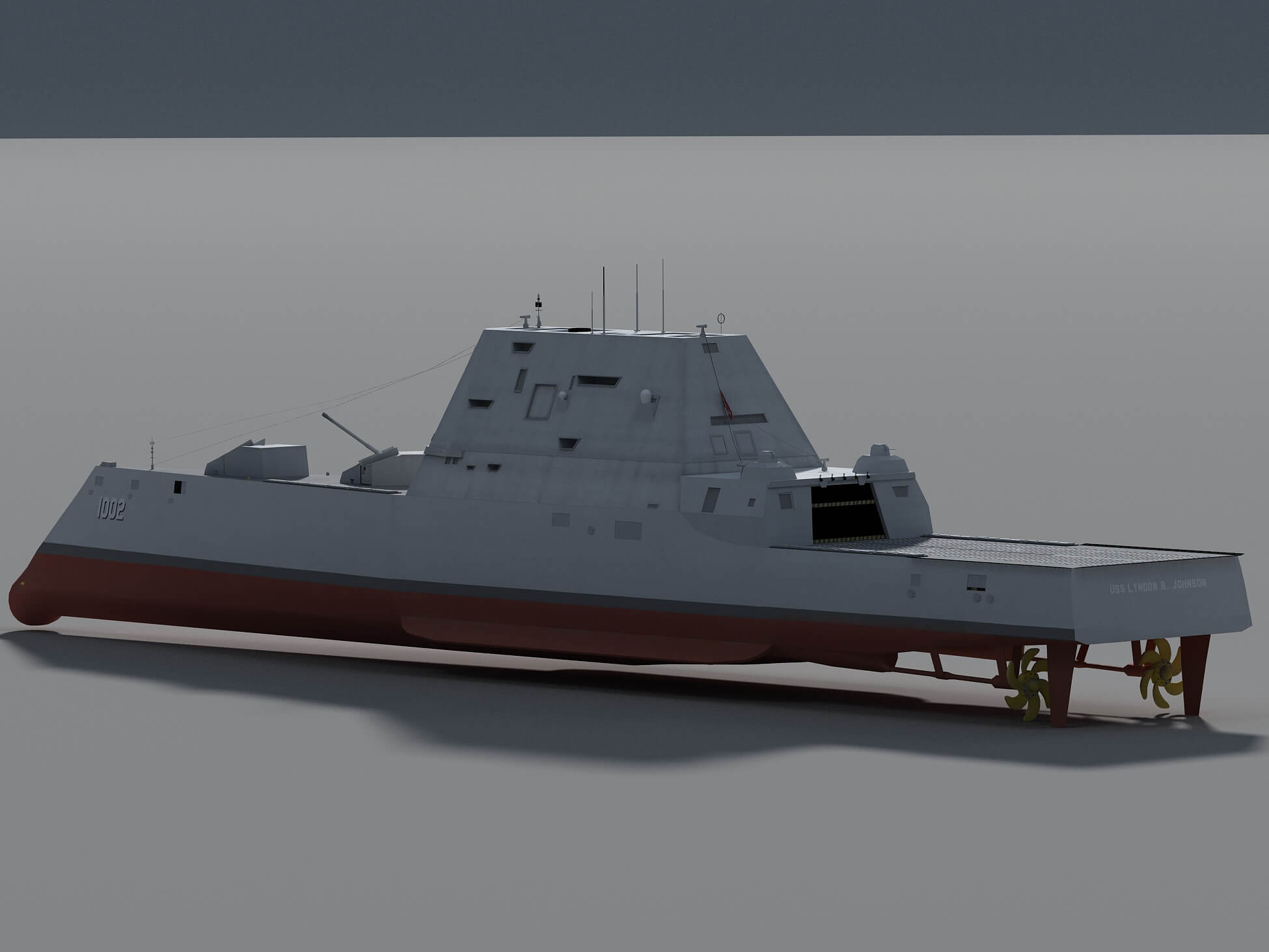 USS Lyndon B. Johnson DDG-1002 3D Model by Mermodels
