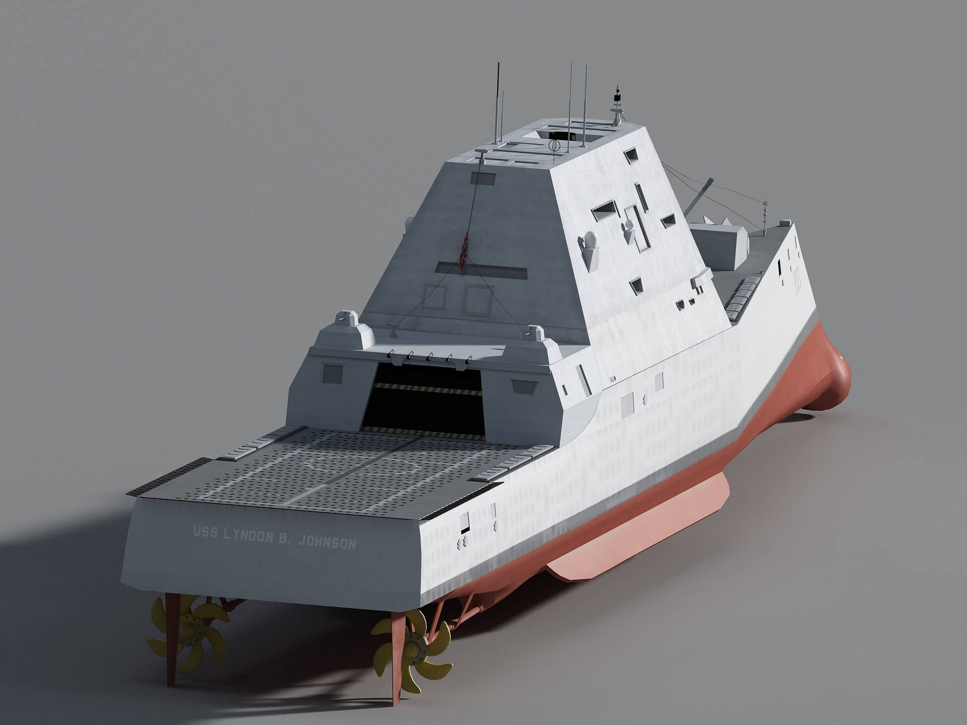 USS Lyndon B. Johnson DDG-1002 3D Model by Mermodels
