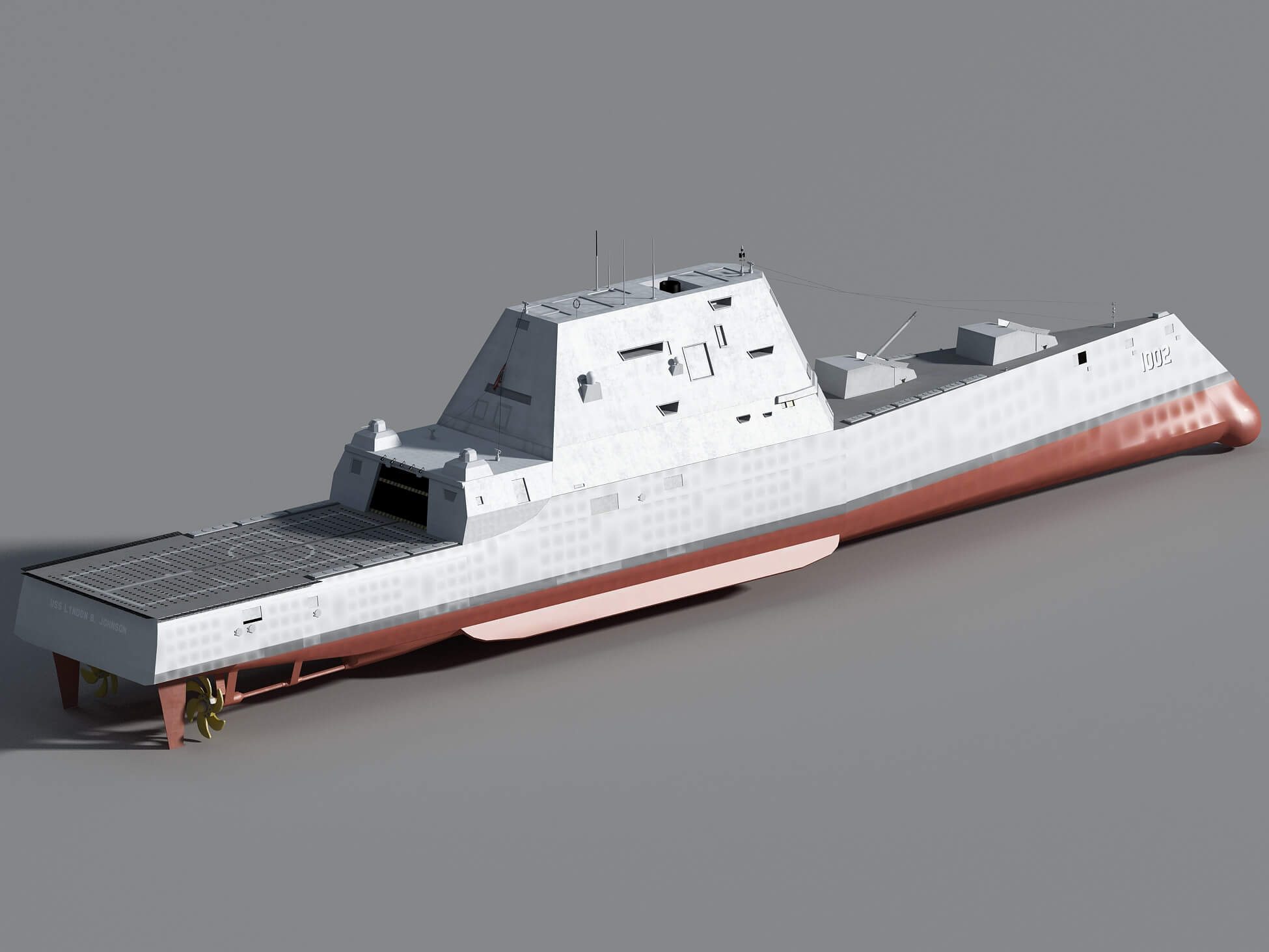 USS Lyndon B. Johnson DDG-1002 3D Model by Mermodels