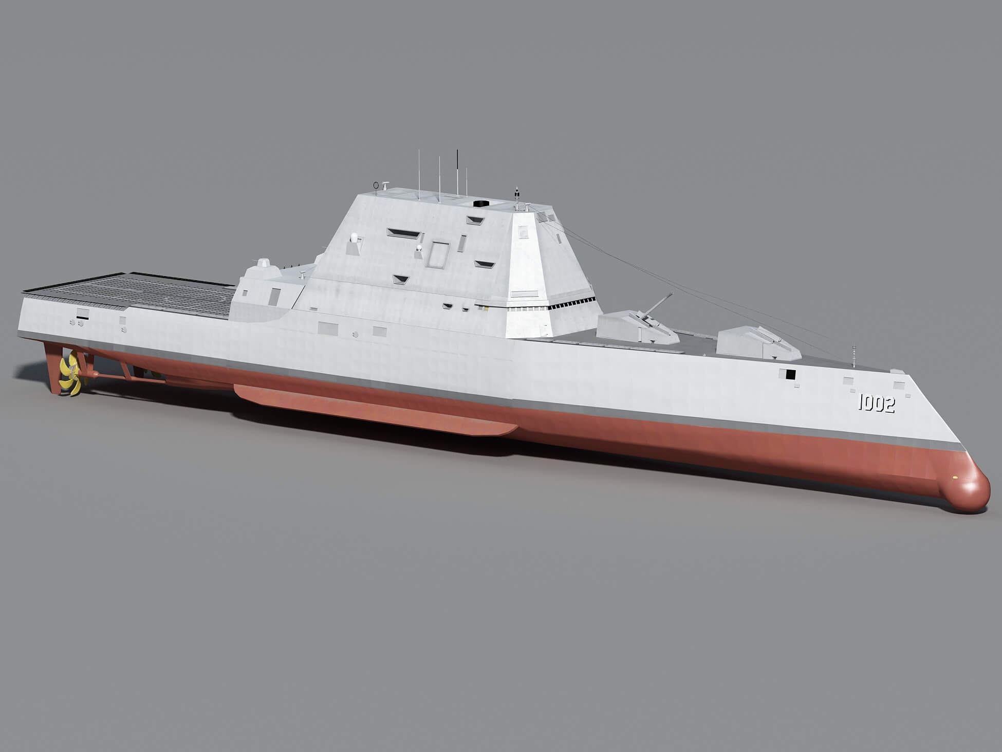 USS Lyndon B. Johnson DDG-1002 3D Model by Mermodels