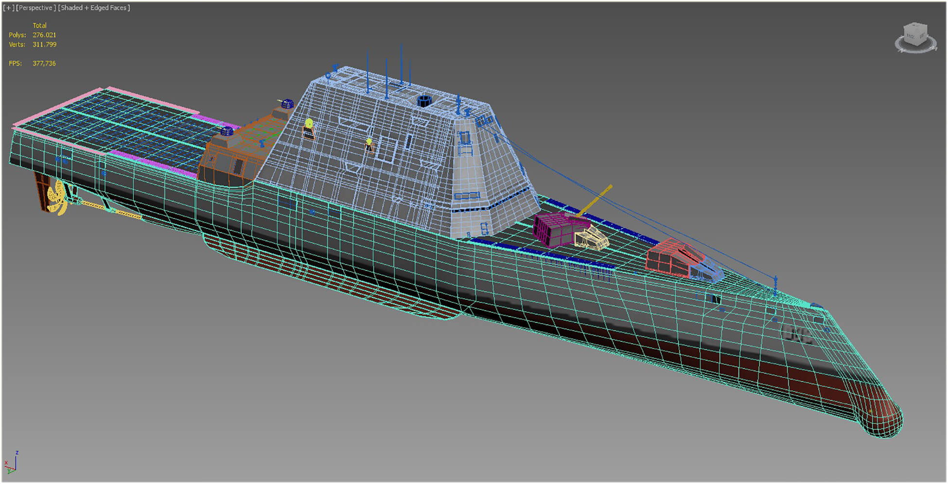 USS Lyndon B. Johnson DDG-1002 3D Model by Mermodels