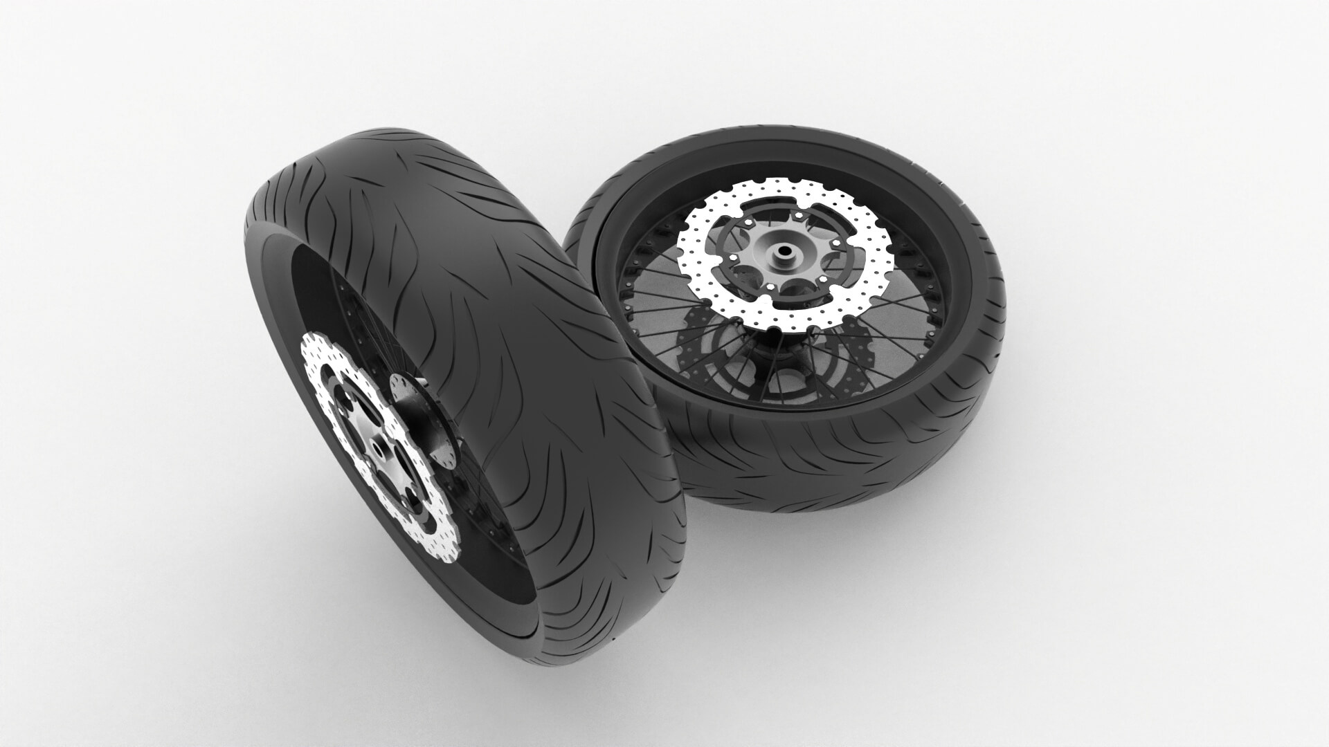 Superbike Wheel - Tire & Rim 3D Model by Mesh Designer