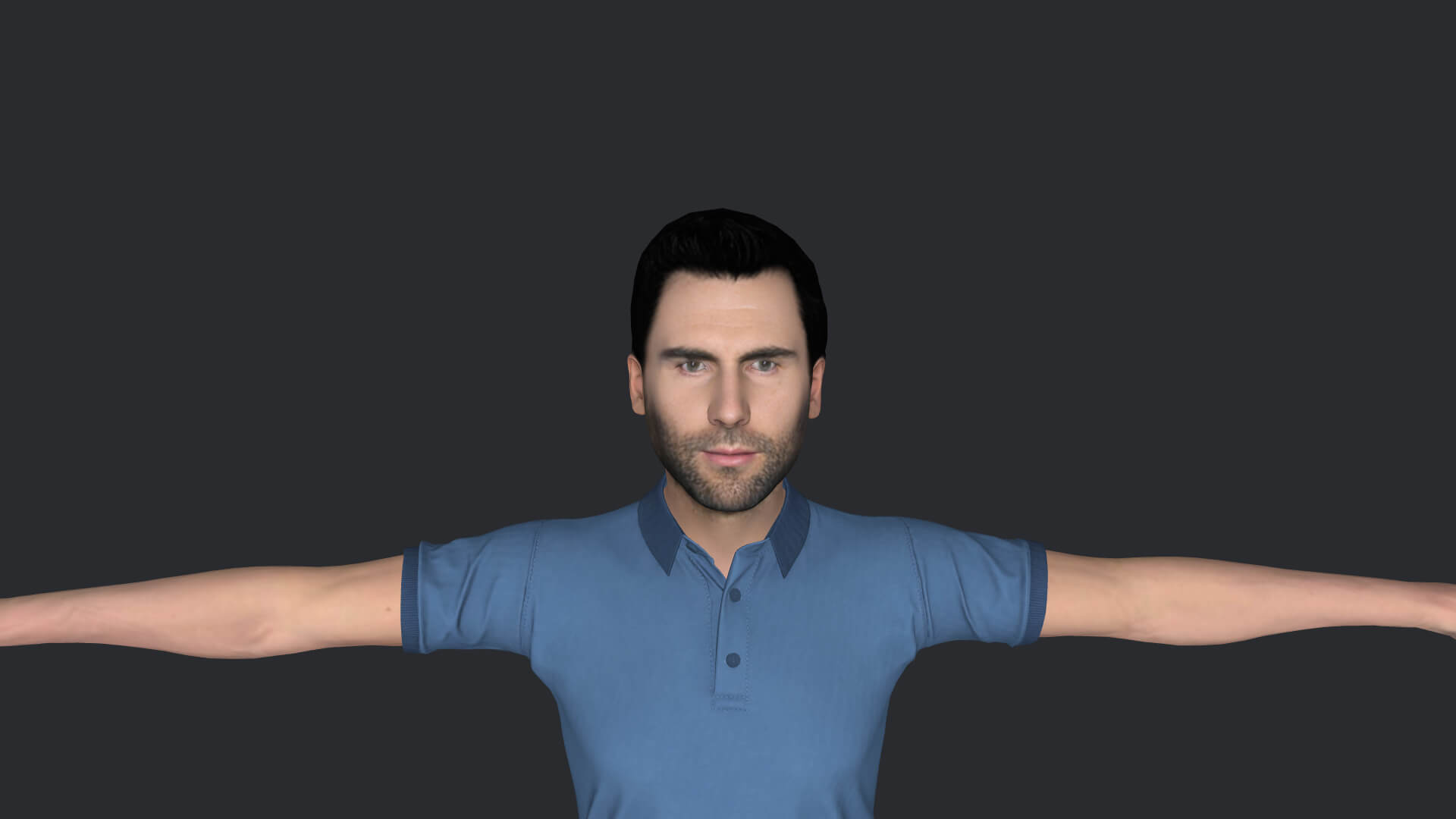 Adam Levine Realistic Full Body Fully Rigged Character - 3D Model by meta avatars